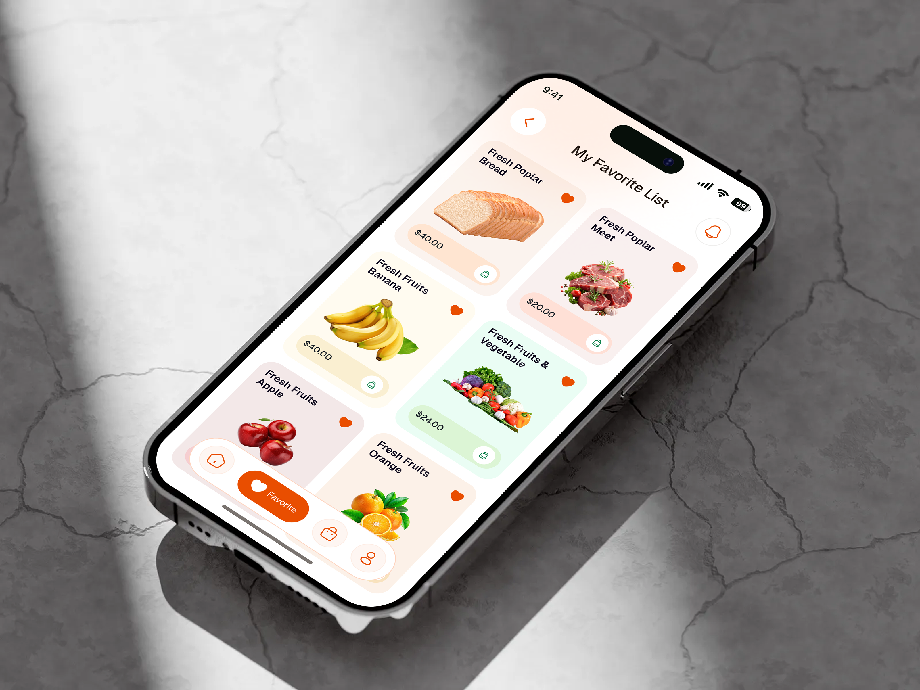 Favorite List UI – Smart & Clean Grocery App Design by Partho Adhikary ...
