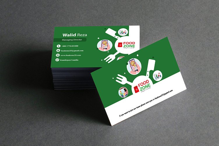 Visiting Card Design For A Food Delivery Customer by inan istiha on ...
