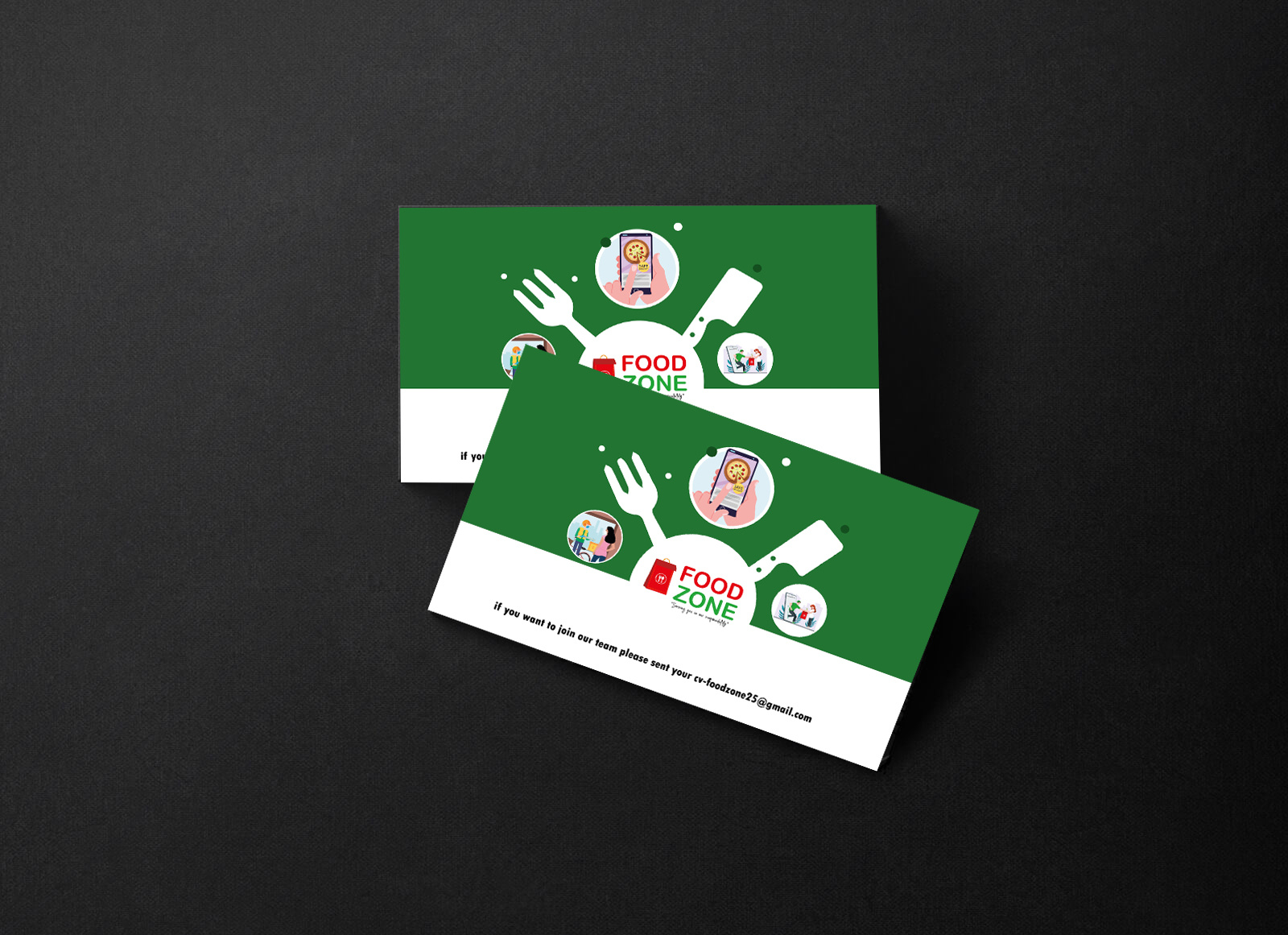 Visiting Card Design For A Food Delivery Customer by inan istiha on ...