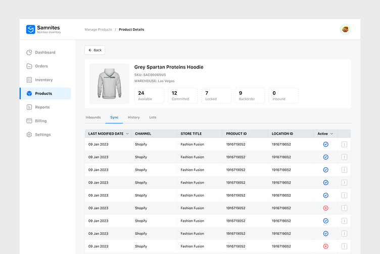 Dashboard For Inventory Management - Product design by Rana Basit on ...