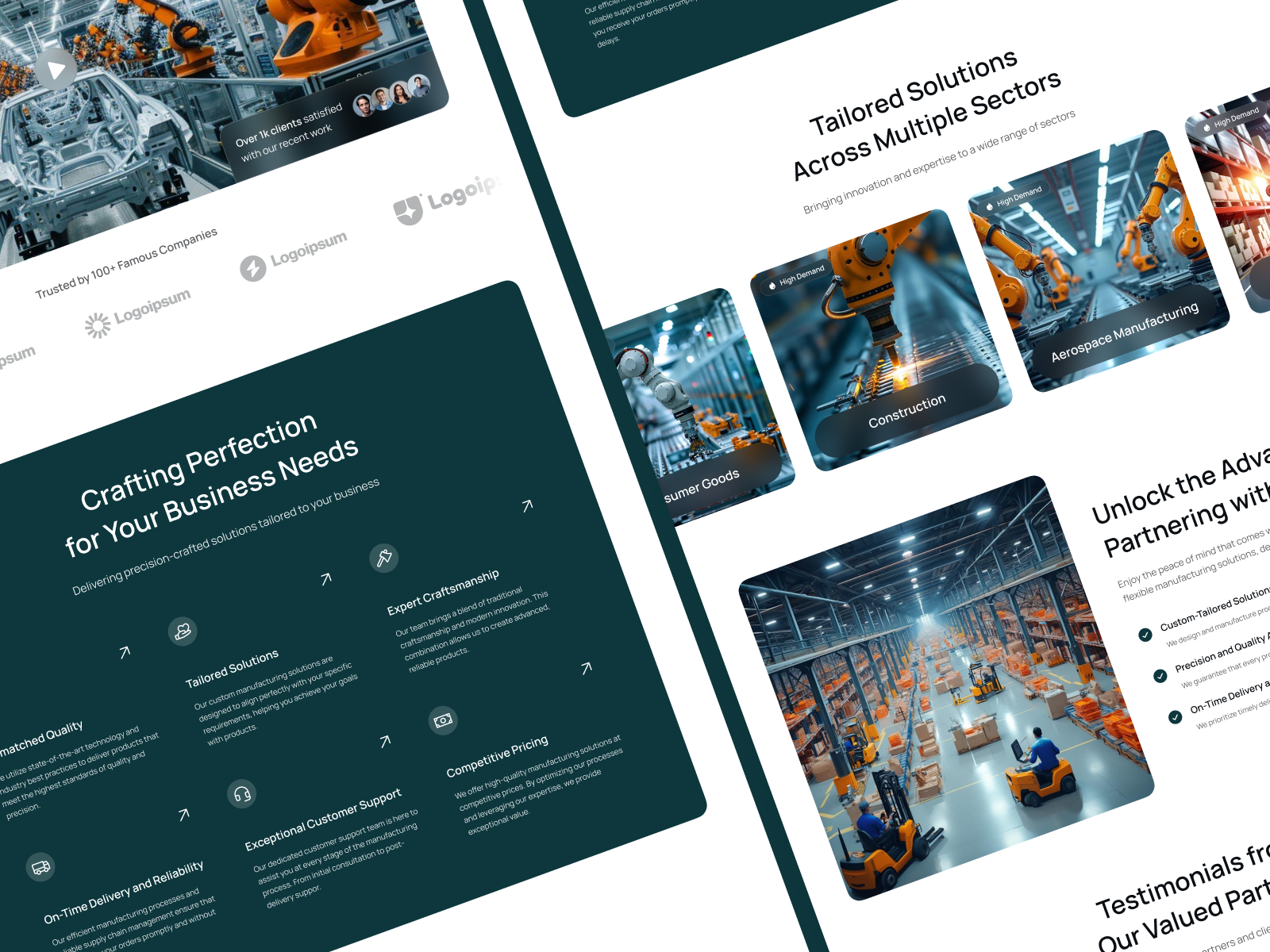 Manufact – Industrial & Manufacturing Landing Page Design by Nexila ...