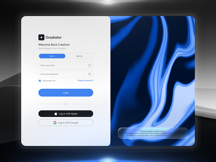 Modern Login Page UI Concept by Ghazaleh.uiux on Dribbble