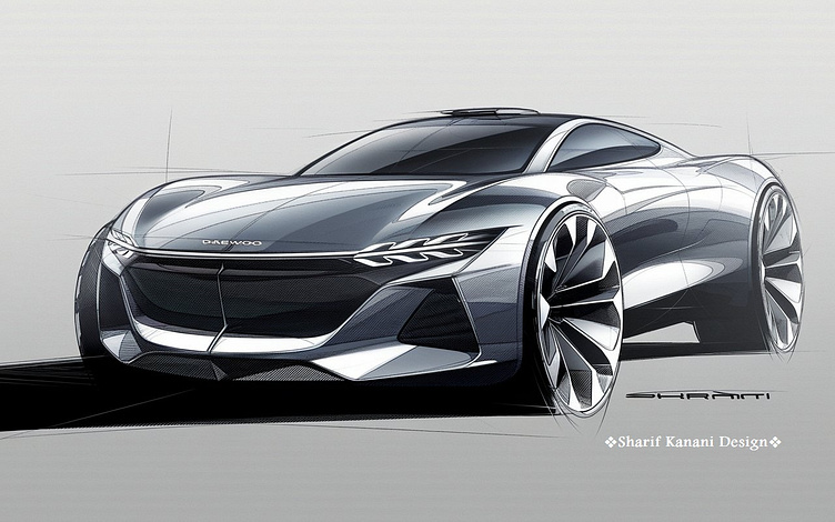 Daewoo Supersport Exterior Design Sketch by Sharif Kanani on Dribbble
