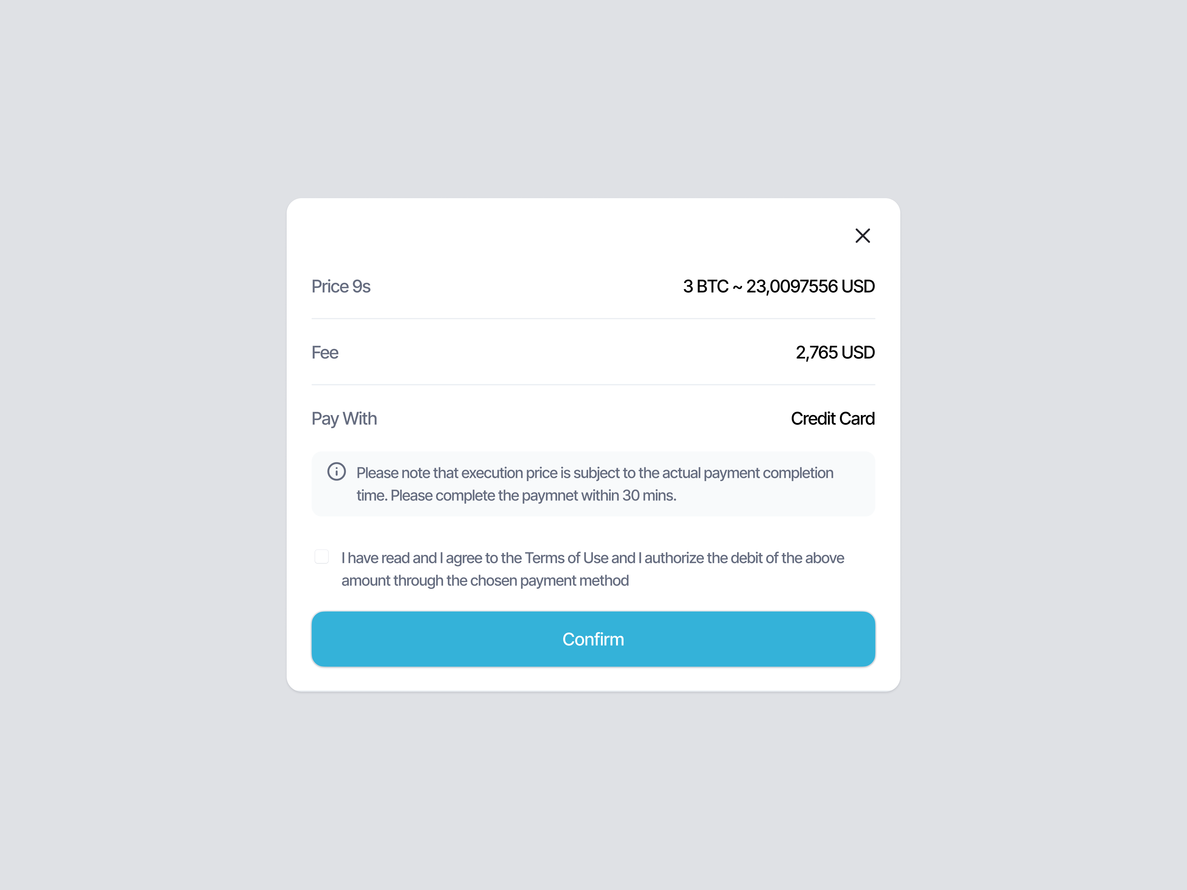 Crypto Payment Web App: Transaction Confirmation Screen by Keitoto on ...