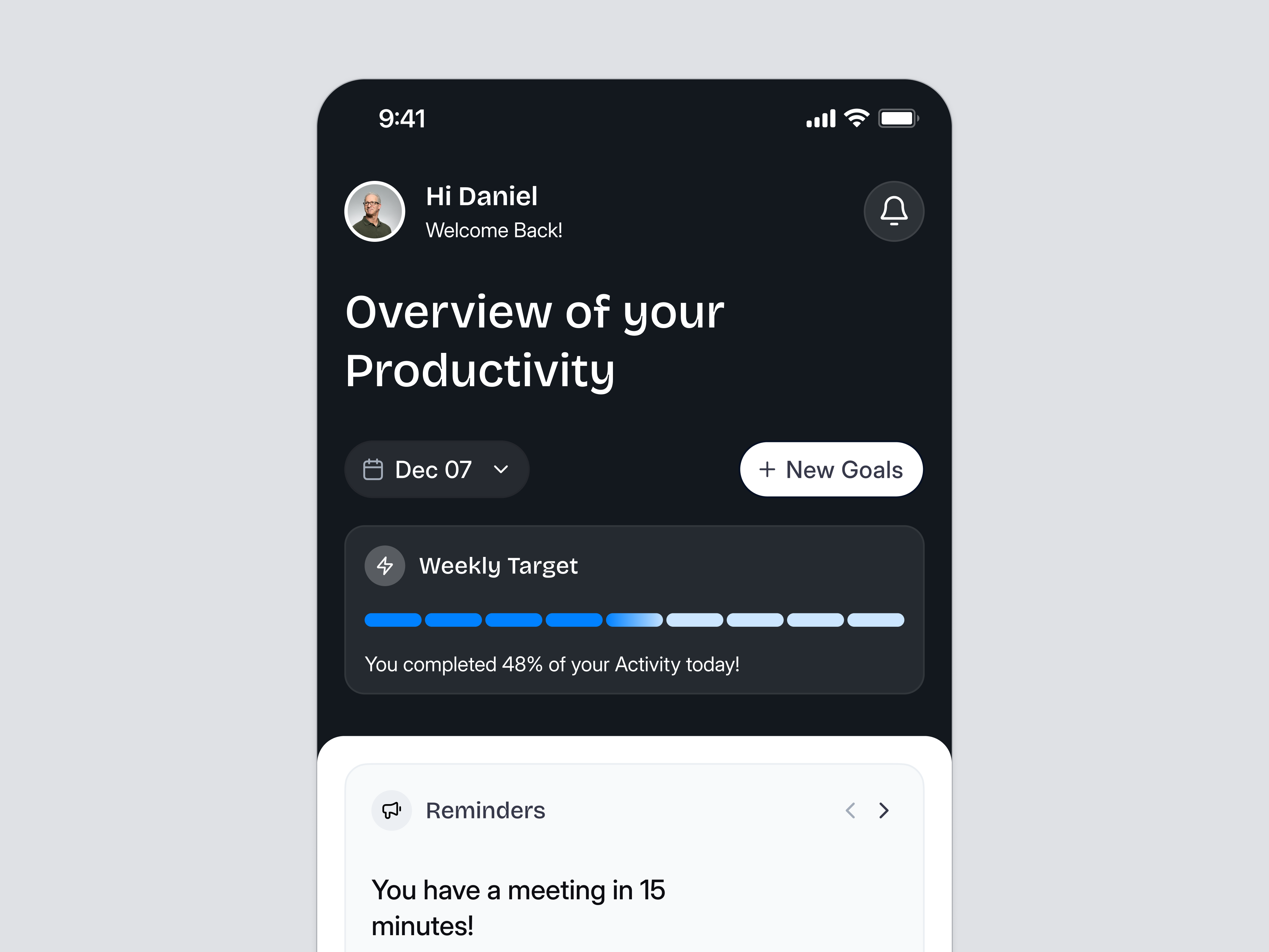 Productivity Mobile App: Daily Overview & Activity Tracking by Keitoto ...