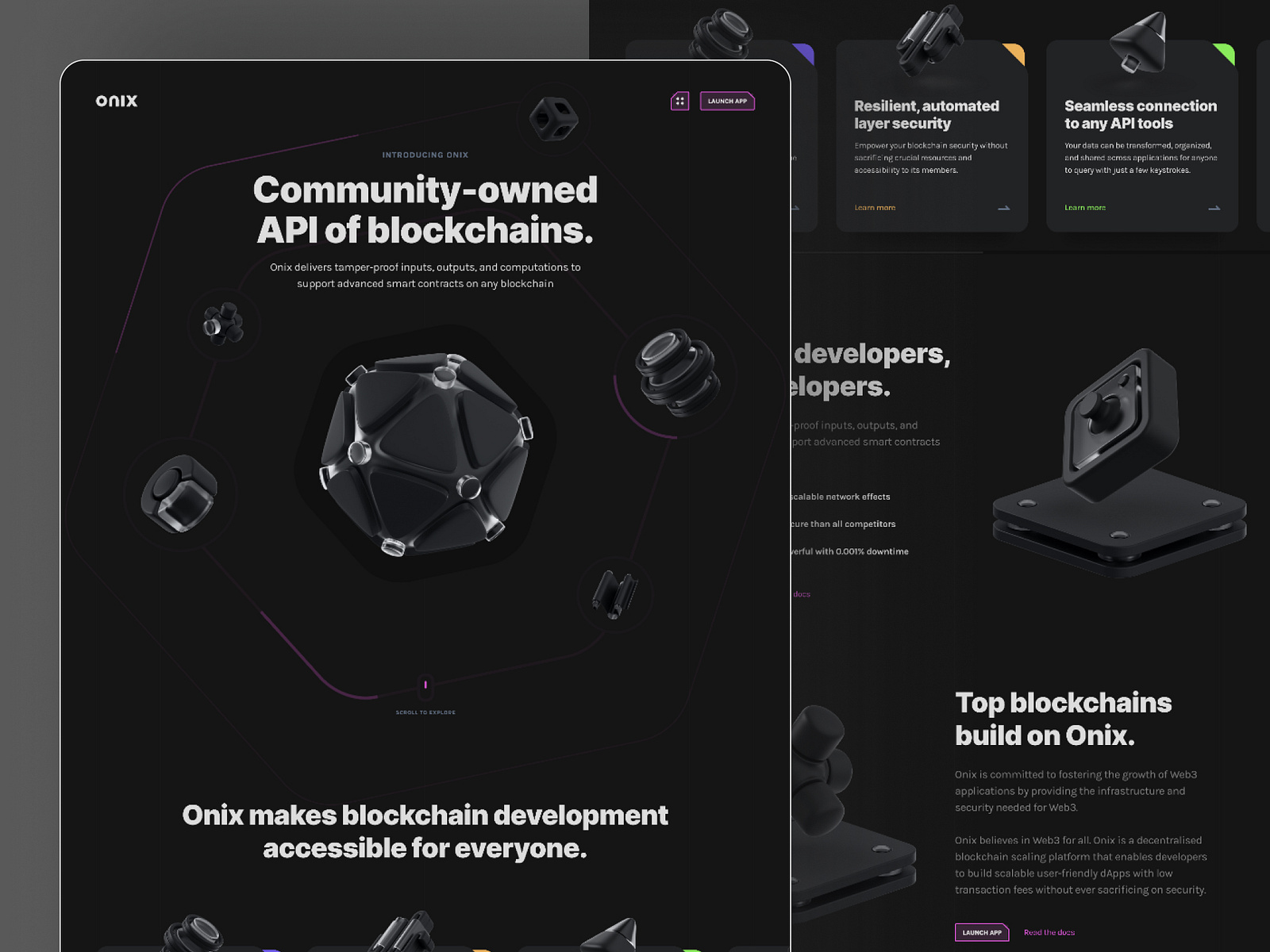 Blockchain API Platform Landing Page by Foxsphare on Dribbble