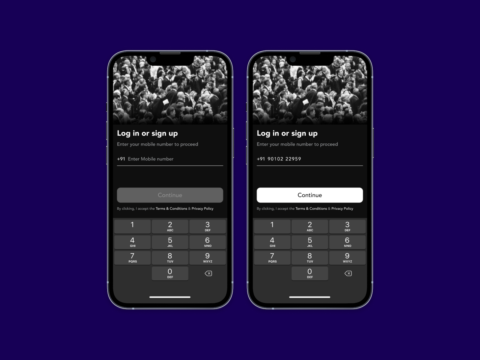 Mobile Number Login/Signup by Vinay Sharma on Dribbble