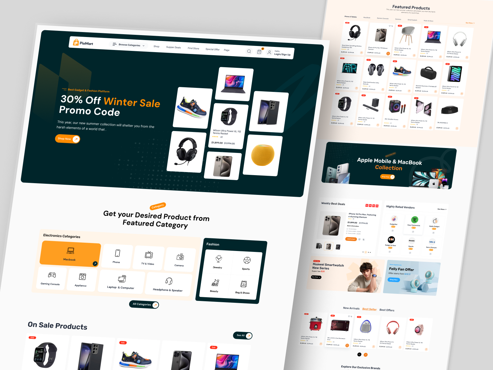 Gadget & Fashion eCommerce Web Design | Shopping Landing page by ...