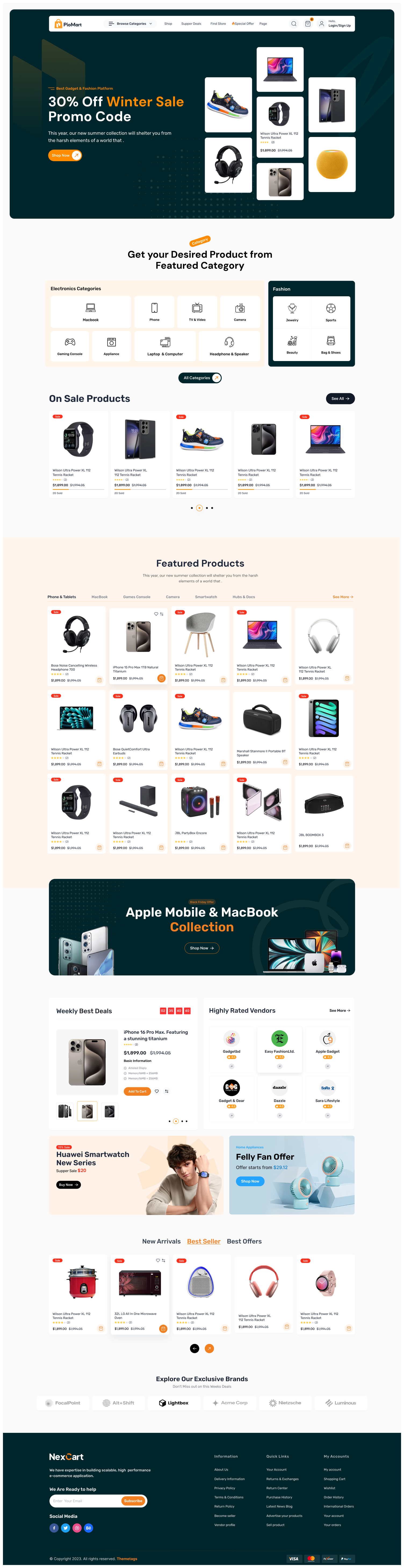 Gadget & Fashion eCommerce Web Design | Shopping Landing page by ThemeTags 🏅 on Dribbble
