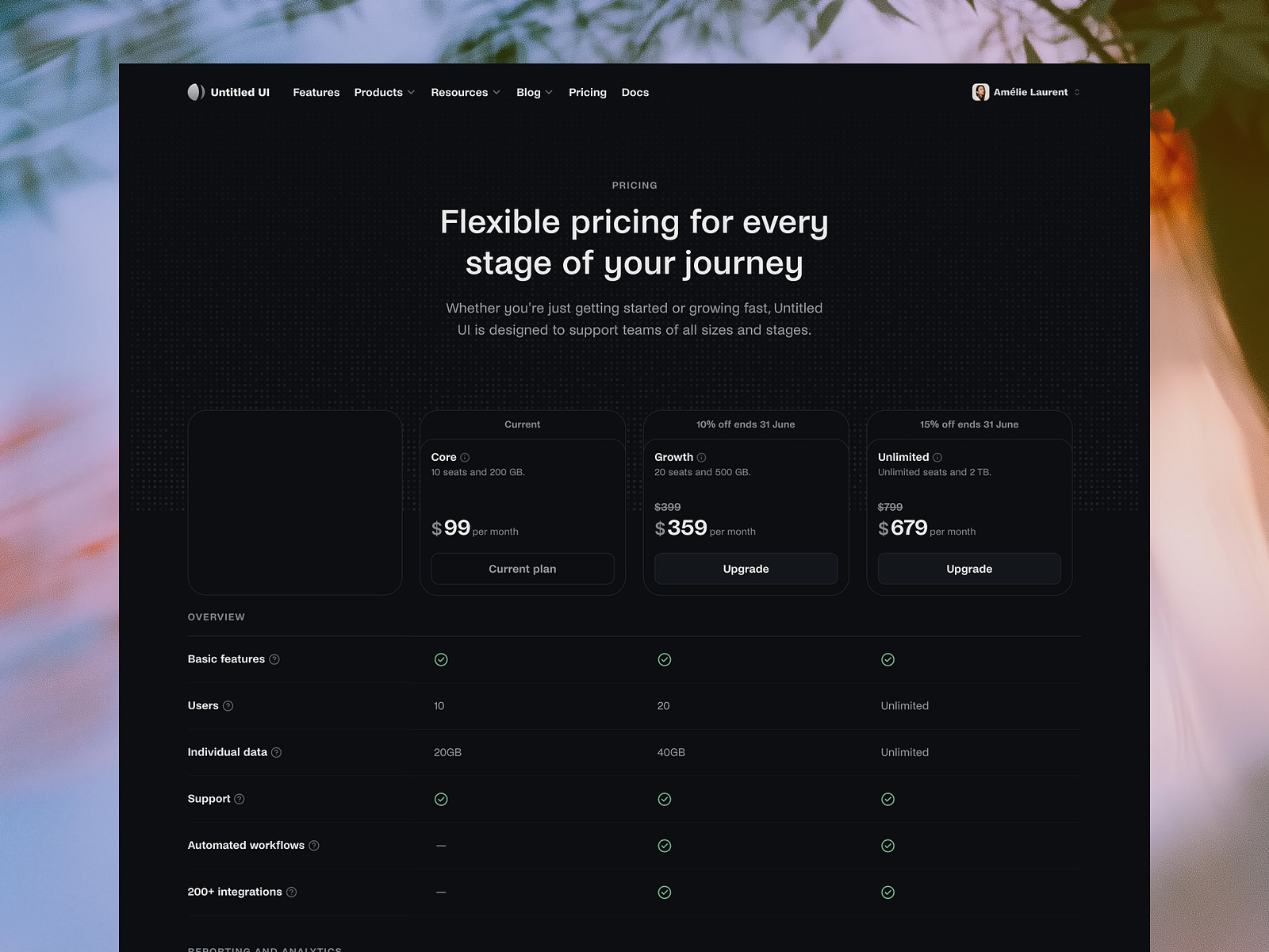 Flexible pricing — Untitled UI by Jordan Hughes® on Dribbble