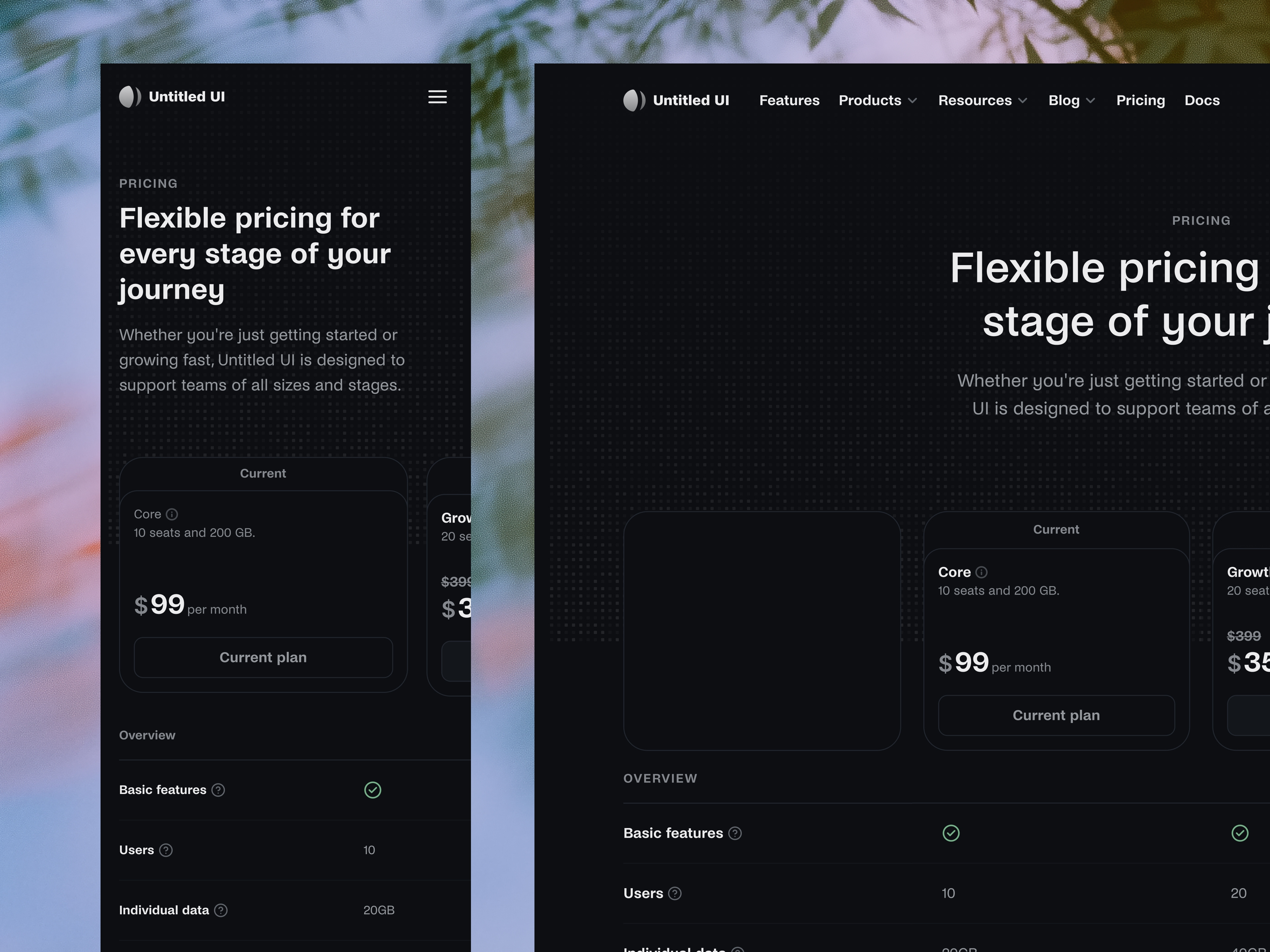 Flexible pricing — Untitled UI by Jordan Hughes® on Dribbble