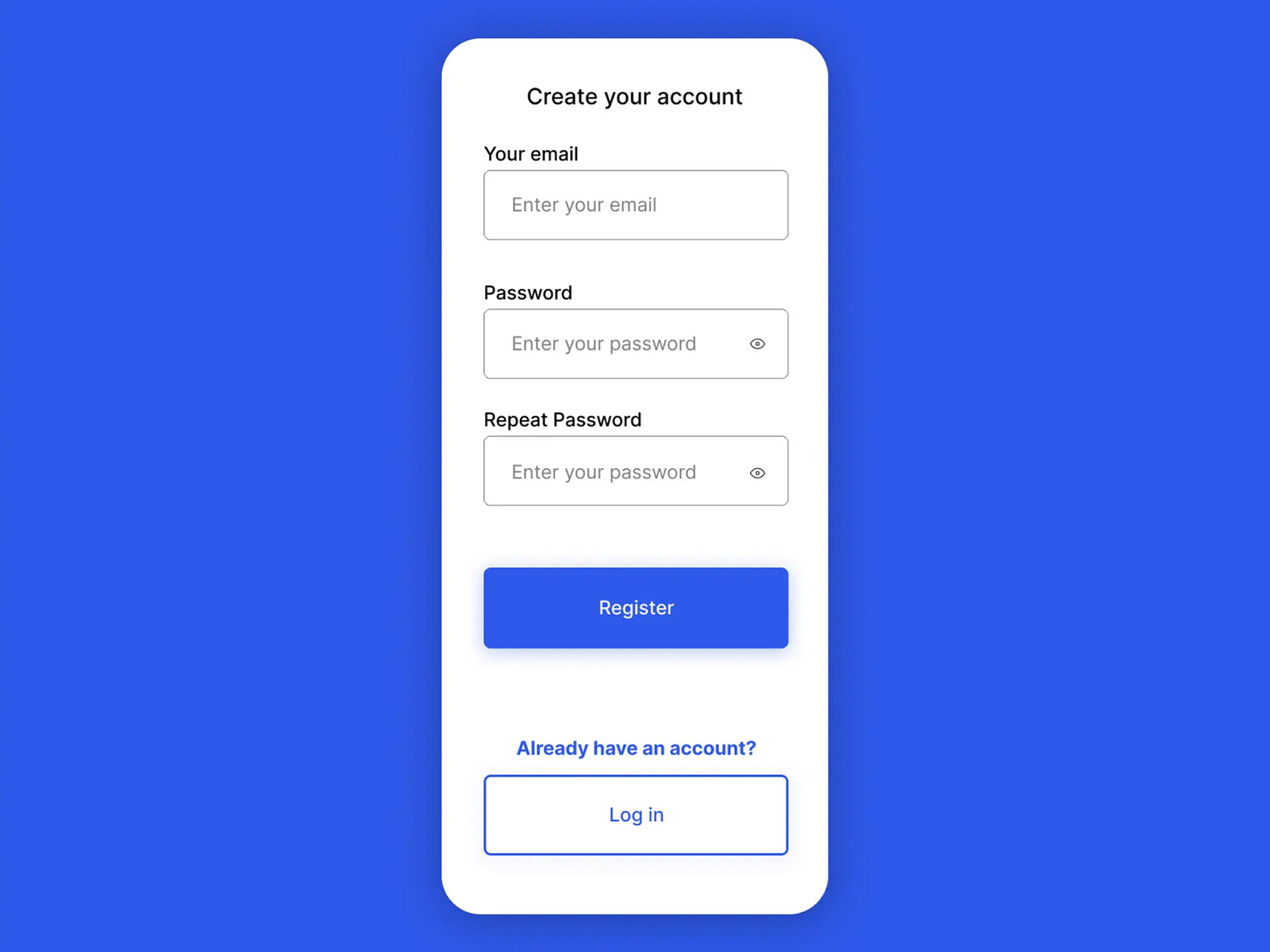 Create New Account Form by Alem Omerović on Dribbble