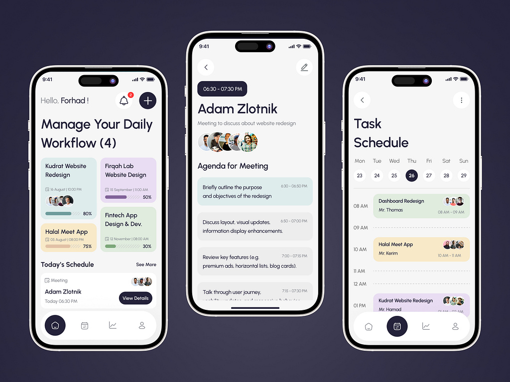 Task Management App Ui – Mobile App Design By Md Forhad Alam For Firqah