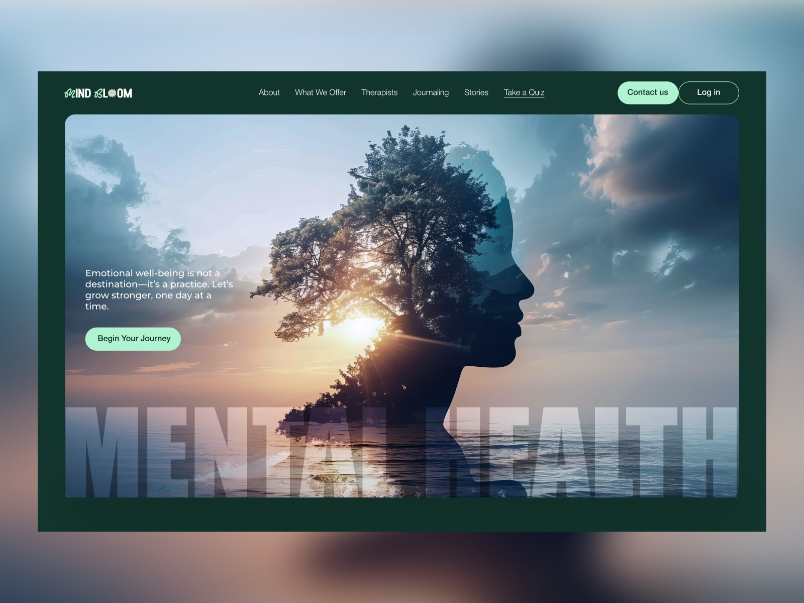 Mindbloom – Mental Wellness Website Design by Jiyani Mansi on Dribbble