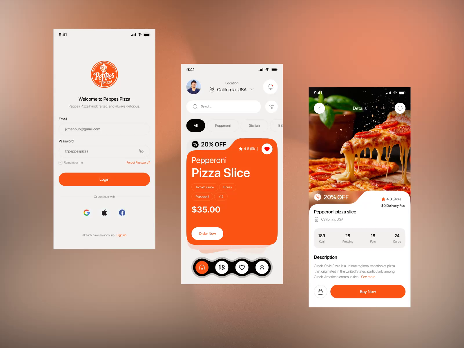 Peppino Pizza — Ui Design by JK Mahbub on Dribbble