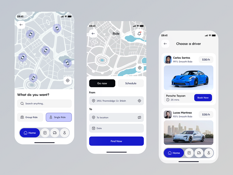 Car Booking App Design by Fazlur Rahman on Dribbble