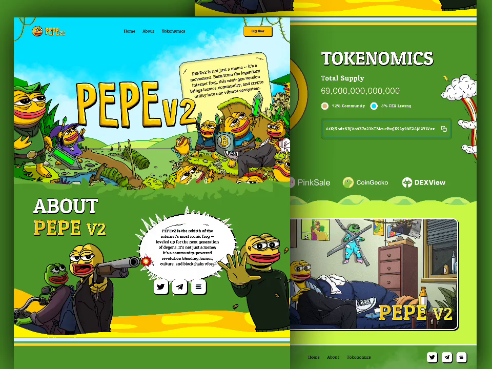 Meme Coin Token Website by UX SAJIB on Dribbble