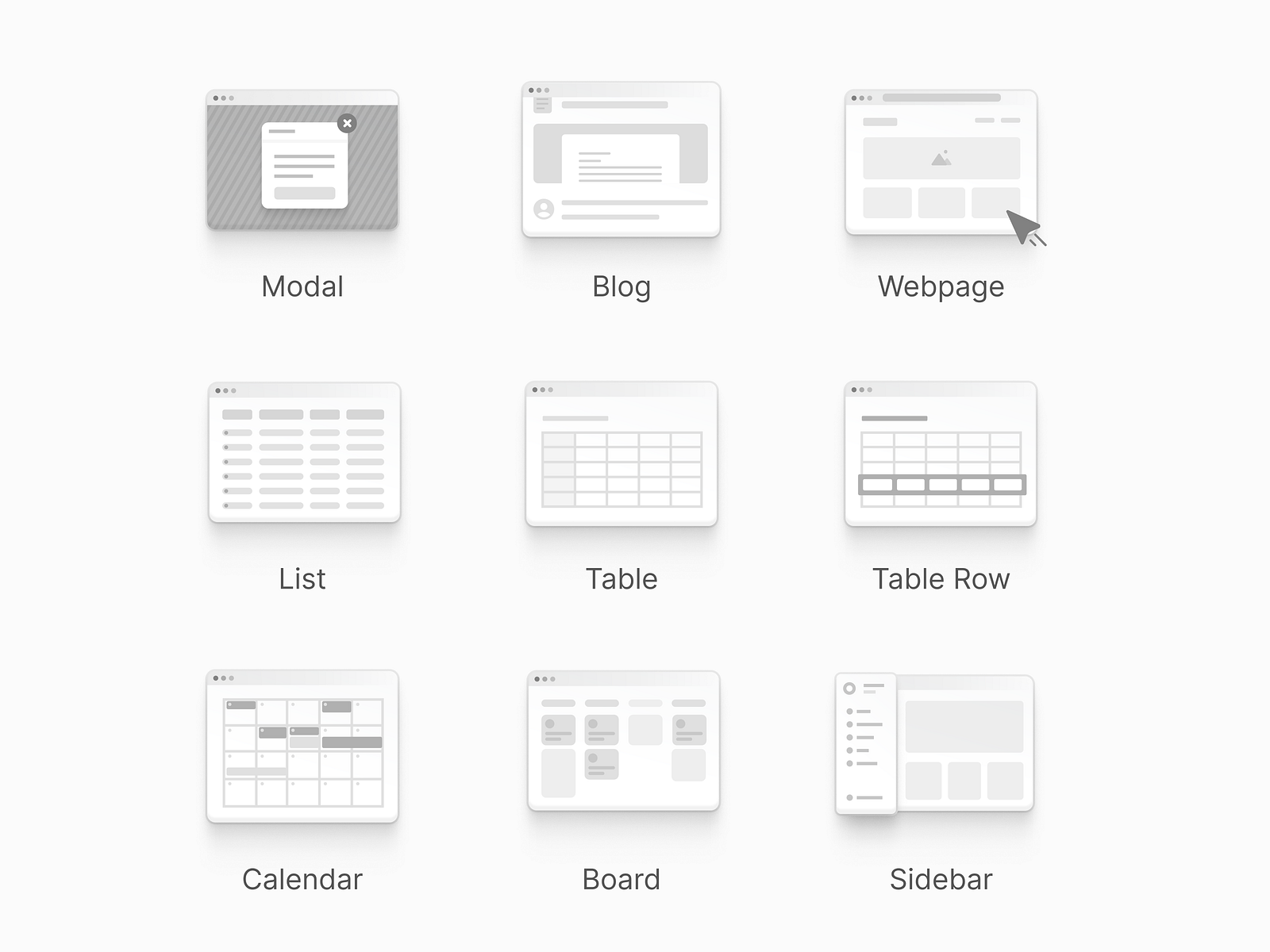 Placeholder empty state icons for a Saas by Virgil Pana on Dribbble