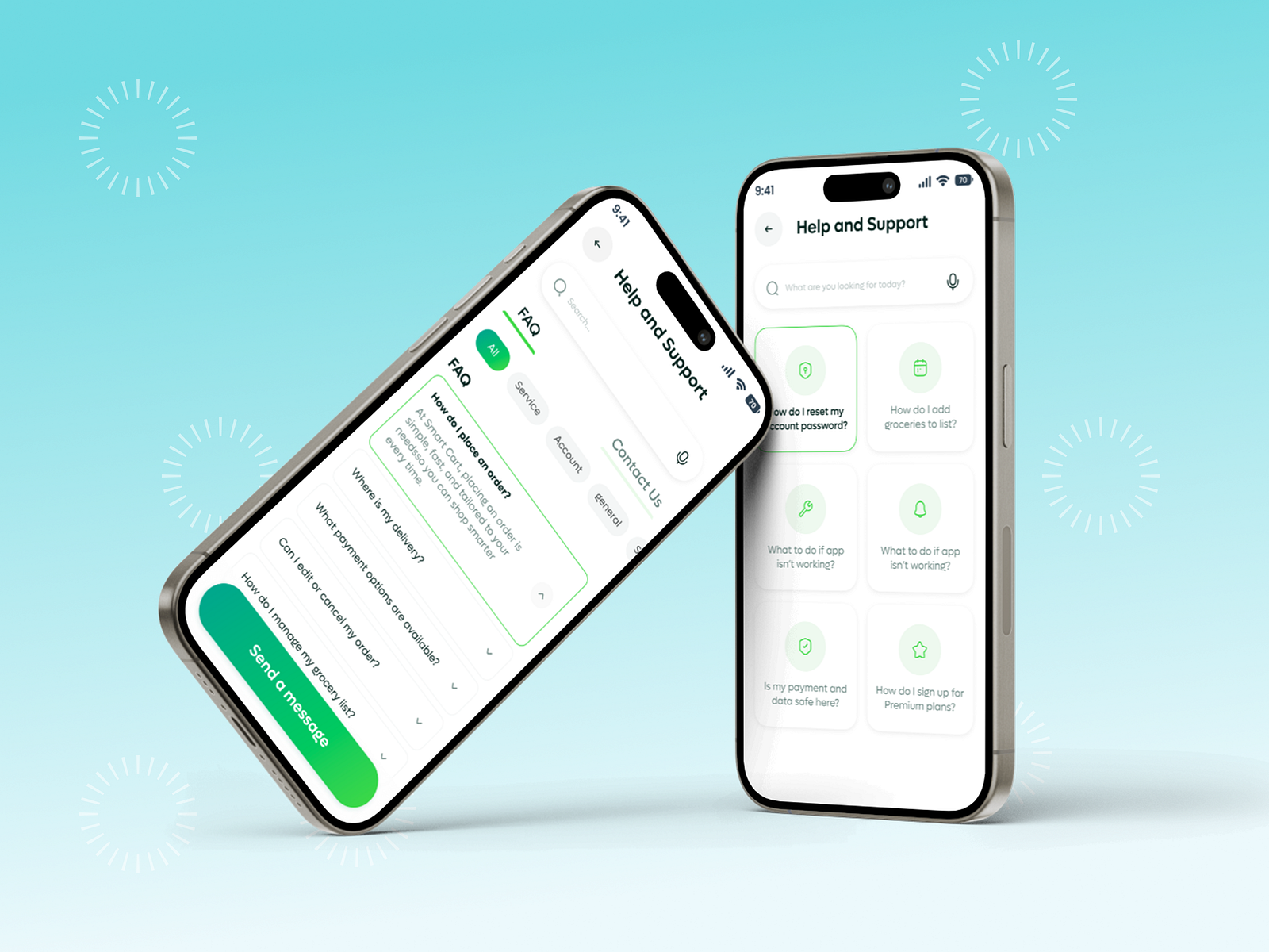 Grocery Mobile App - Help & Support Screen by Uttam Das on Dribbble