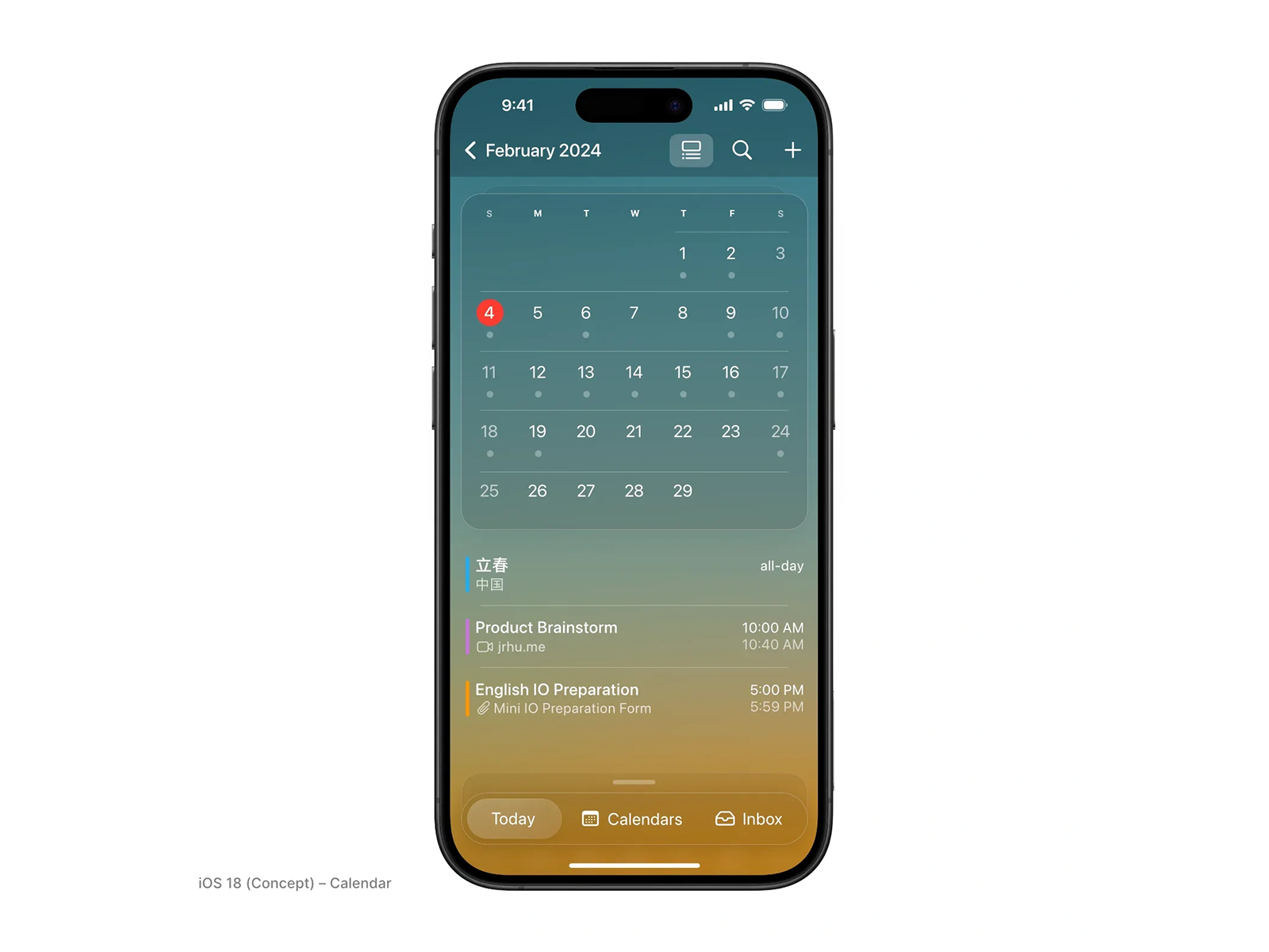 iOS 18 Calendar Concept - Minimal & Intuitive Scheduling by Dany on ...
