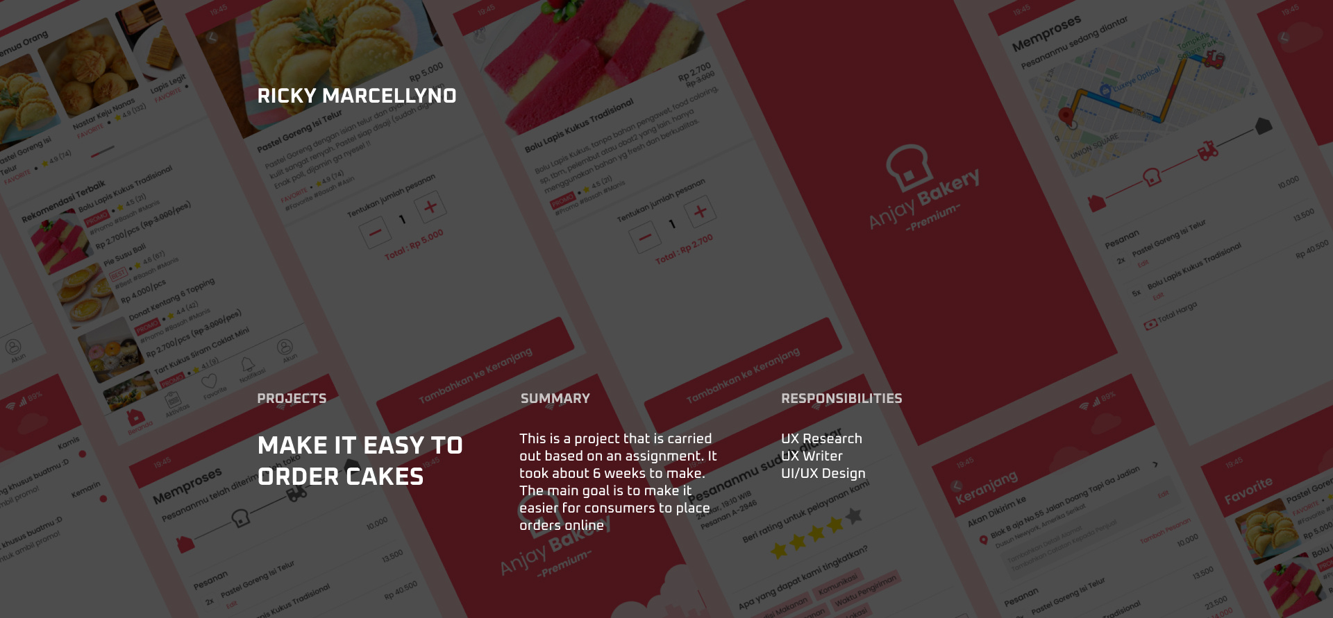 Anjay Bakery - Cake Ordering Mobile App | UI/UX Design by Ricky ...