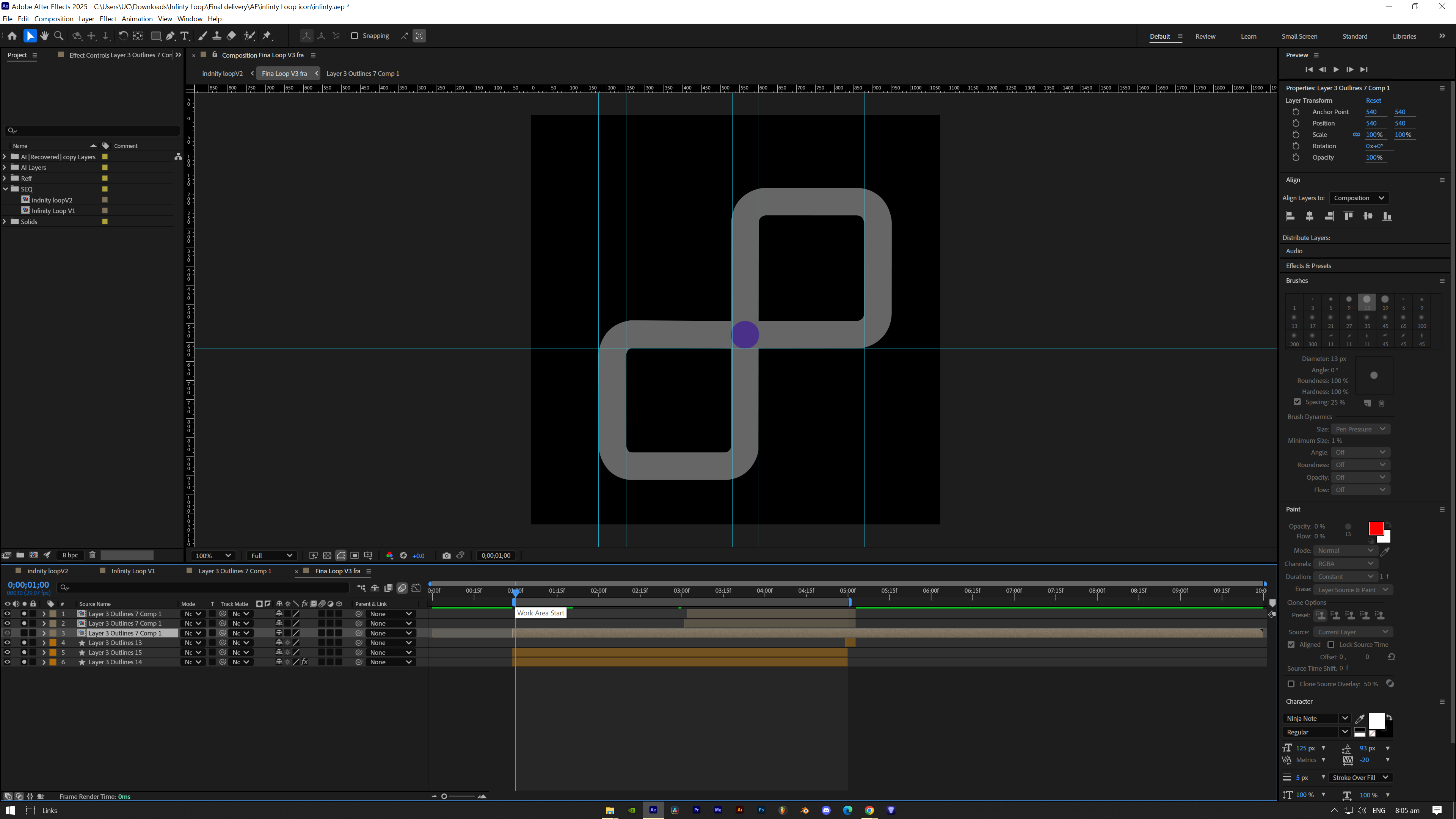 Infinity Loop Icon Animation Client: Personal Motion Design Expl by ...
