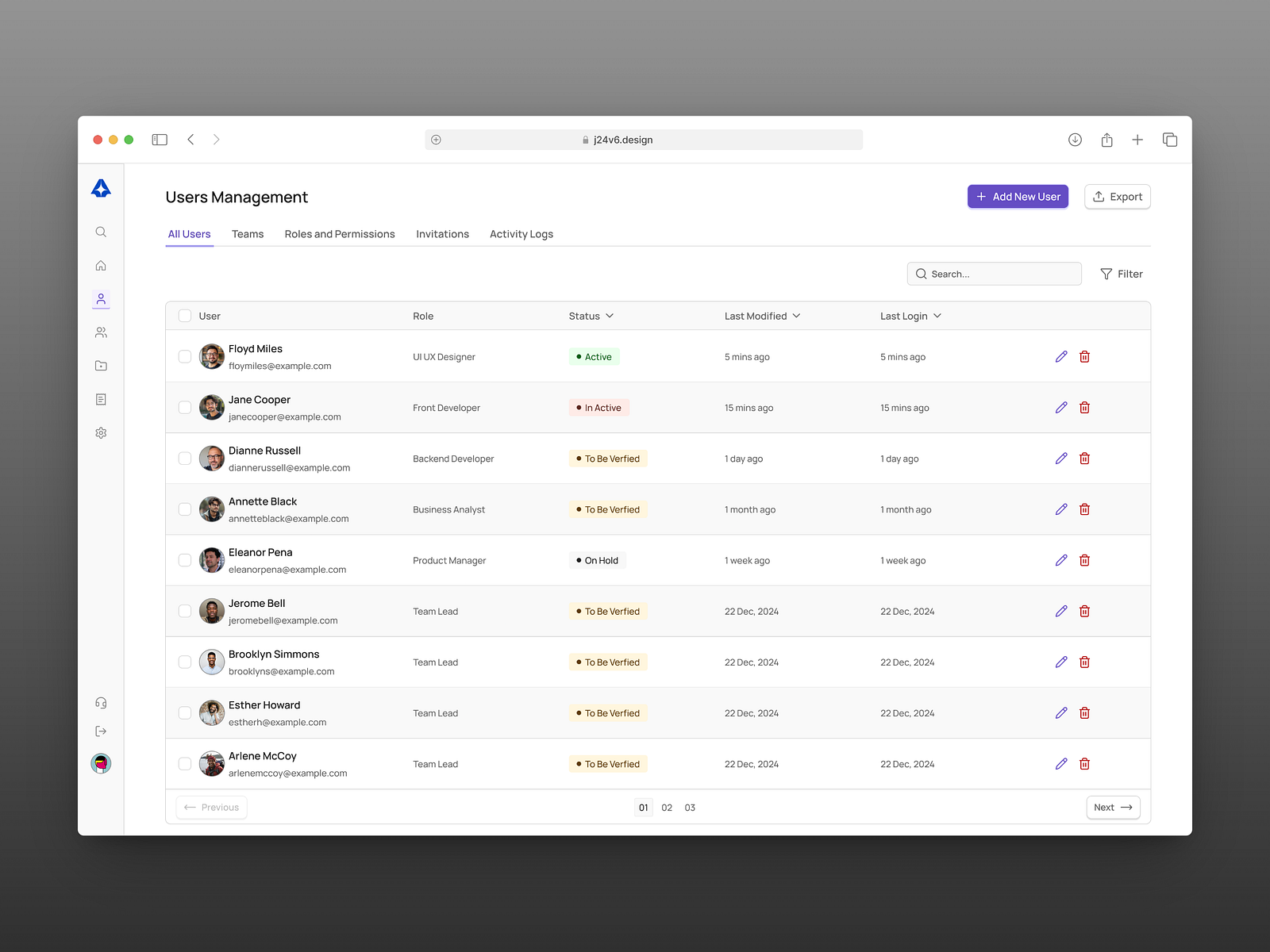 Minimal Users Management Dashboard – Clean UI for Modern SaaS by Jai ...