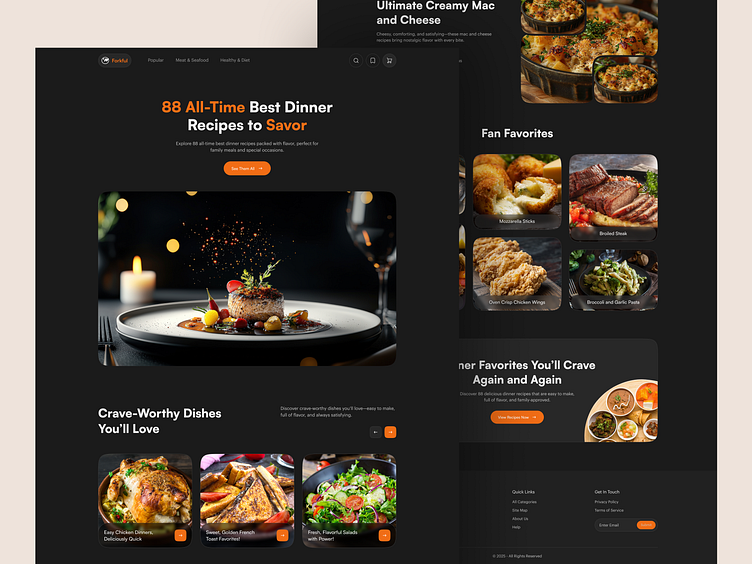 Modern Food Website Design — Tasty UI/UX for Restaurants by DevPixel Lab on Dribbble