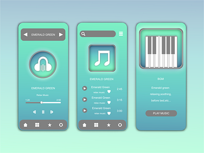 Mobile App Design for Music by ルーシッド on Dribbble