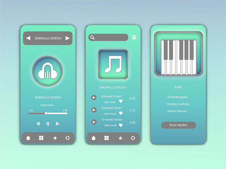 Mobile App Design for Music by ルーシッド on Dribbble