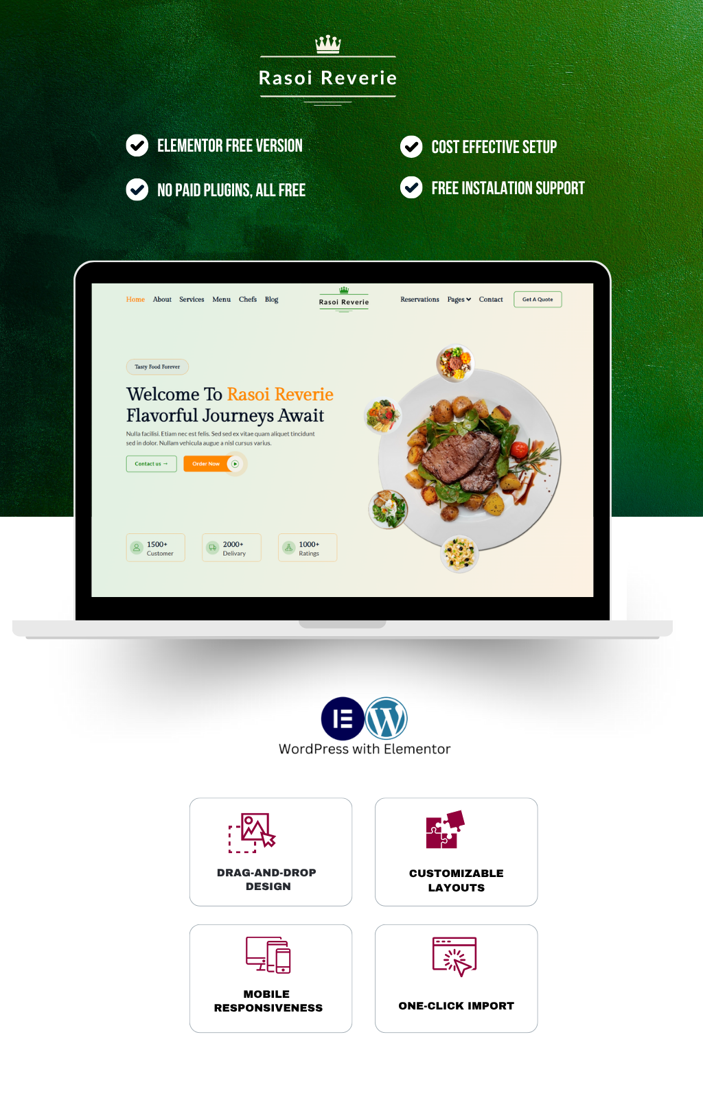 Rasoi Reverie — Restaurant & Cafe Elementor Template Kit by Template Orbit on Dribbble