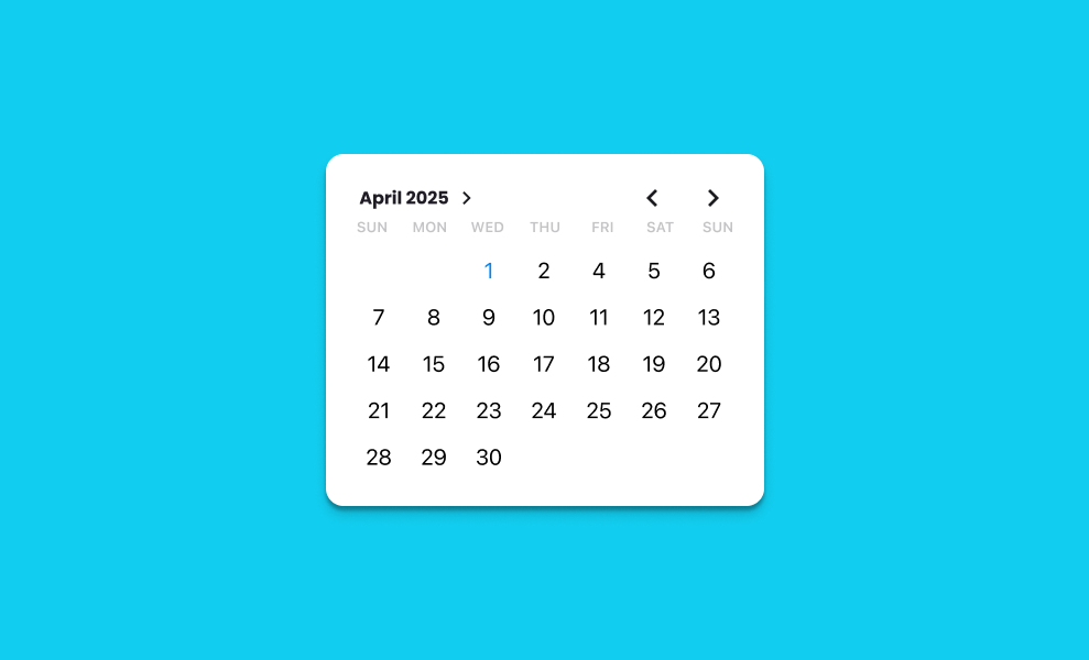 Daily UI Challenge #38 – Minimalist Calendar UI by ANDRIAN RAMADHAN on ...