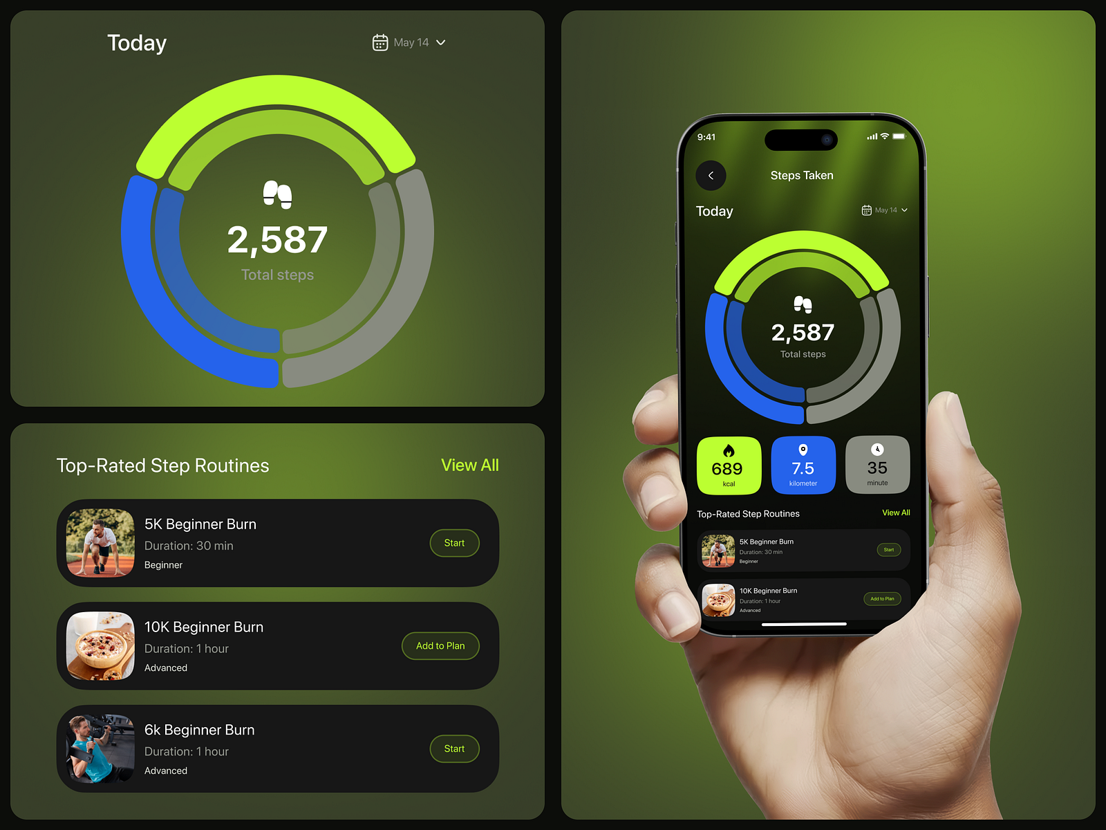 Step Taken Fitness AI: Gym Workout Planner by Sakib Tohofa on Dribbble