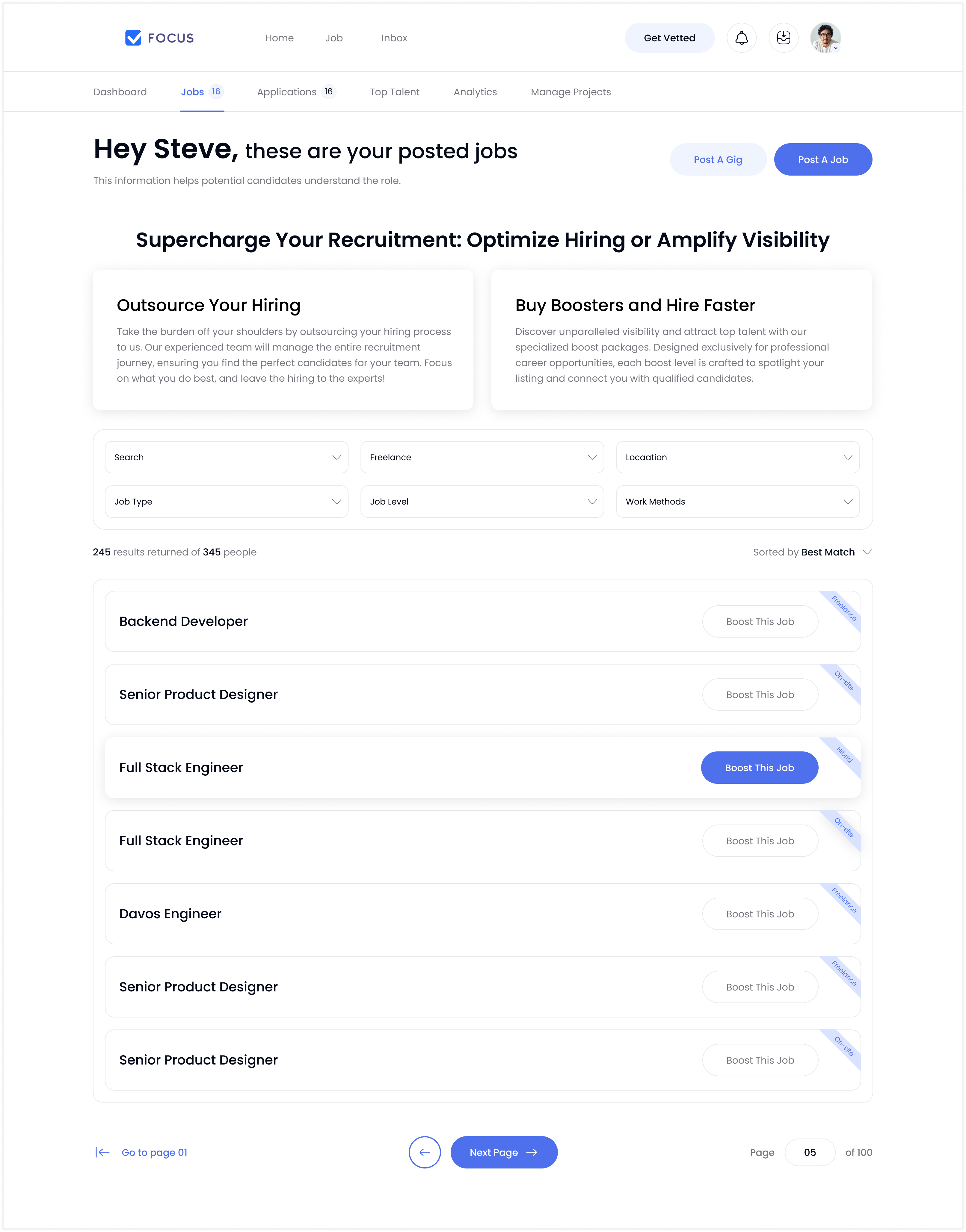Job Hiring Platform Recruiter Panel Posted Job Lists by Amirul Islam on ...