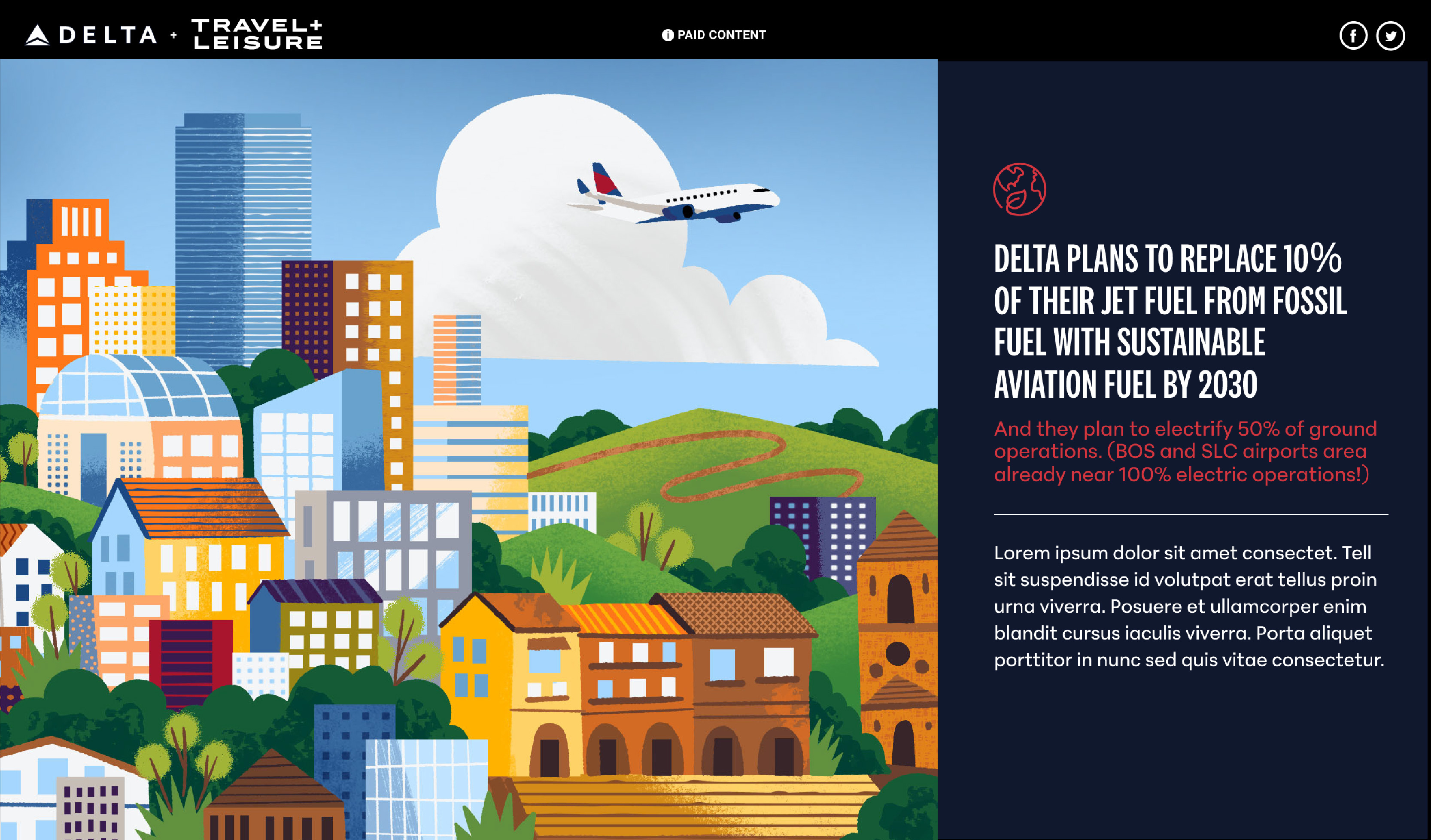 Delta Airlines Advertisement by Drew Bardana on Dribbble