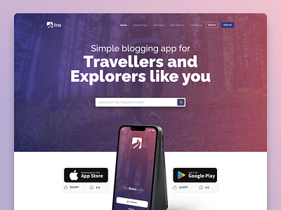 Travel Blog App designs, themes, templates and downloadable graphic ...
