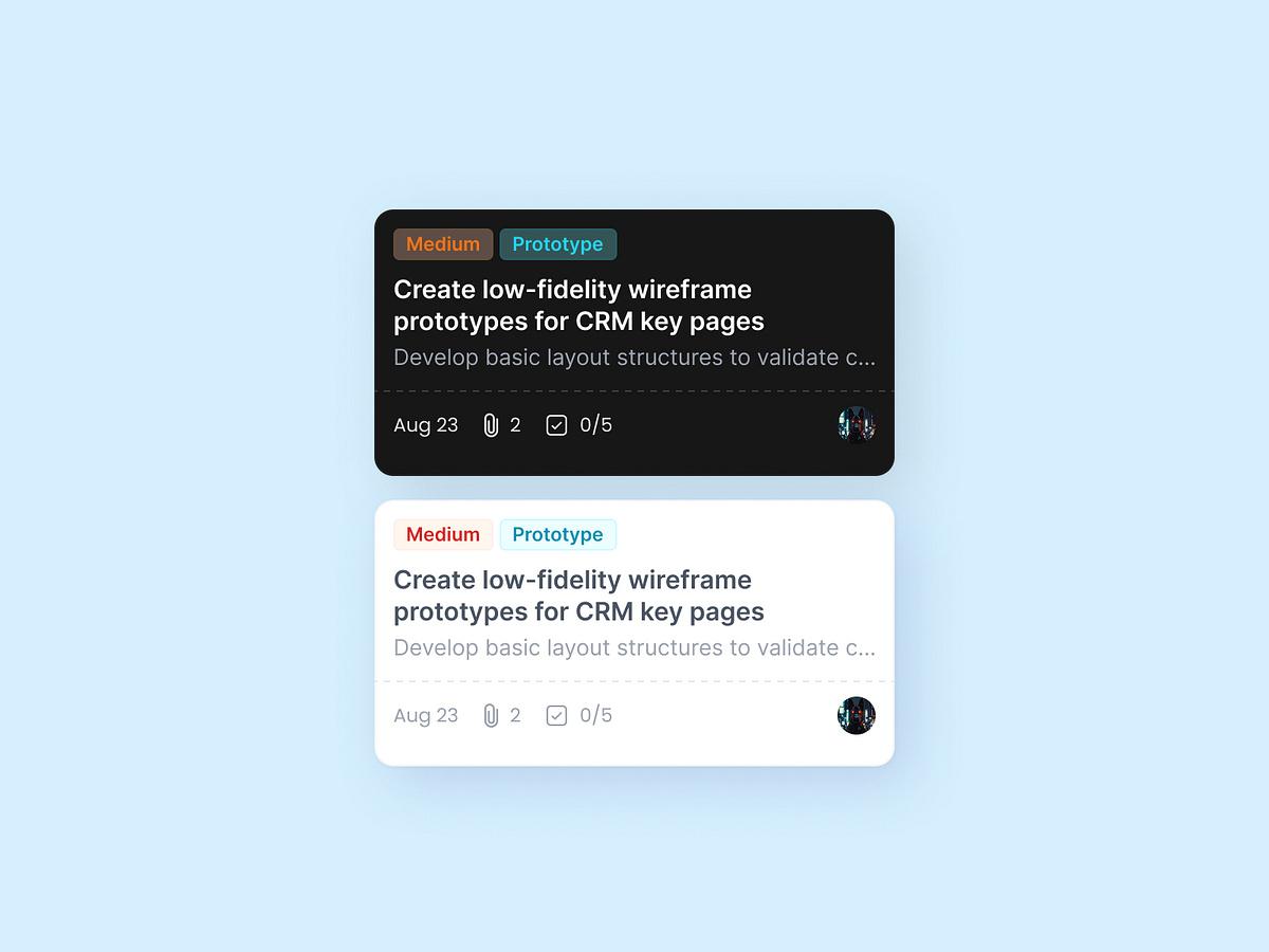 Ankaris - Kanban Board Task Card Ui By Anna Denischits On Dribbble