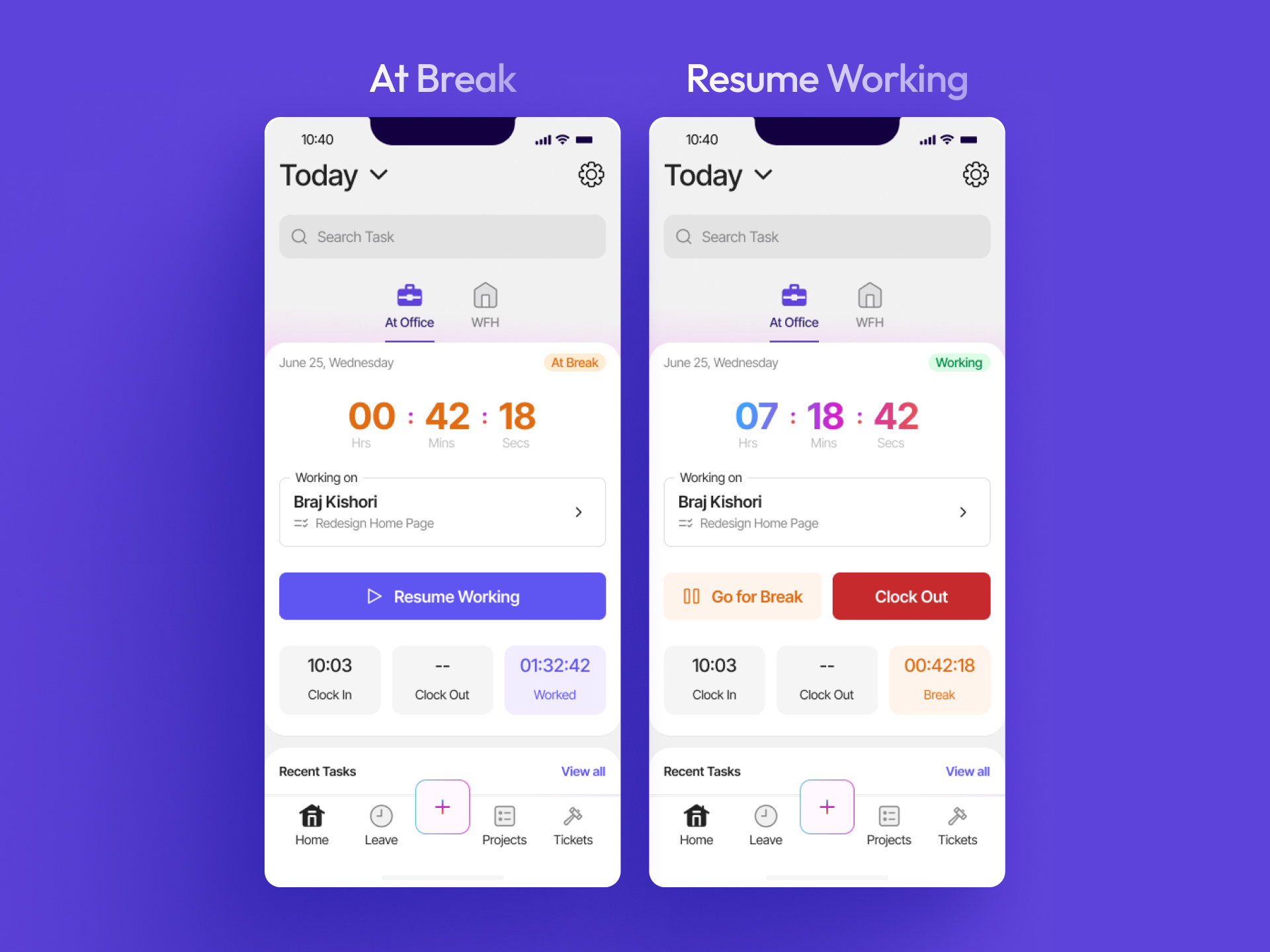 Employee Log Tracking - Employee Management App - HRMS by Harsh Parmar ...