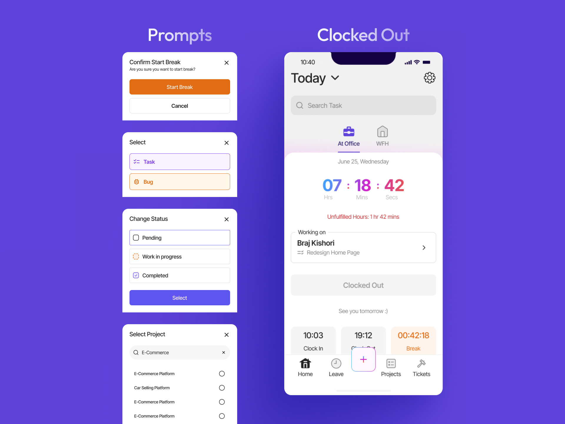 Employee Log Tracking - Employee Management App - HRMS by Harsh Parmar ...