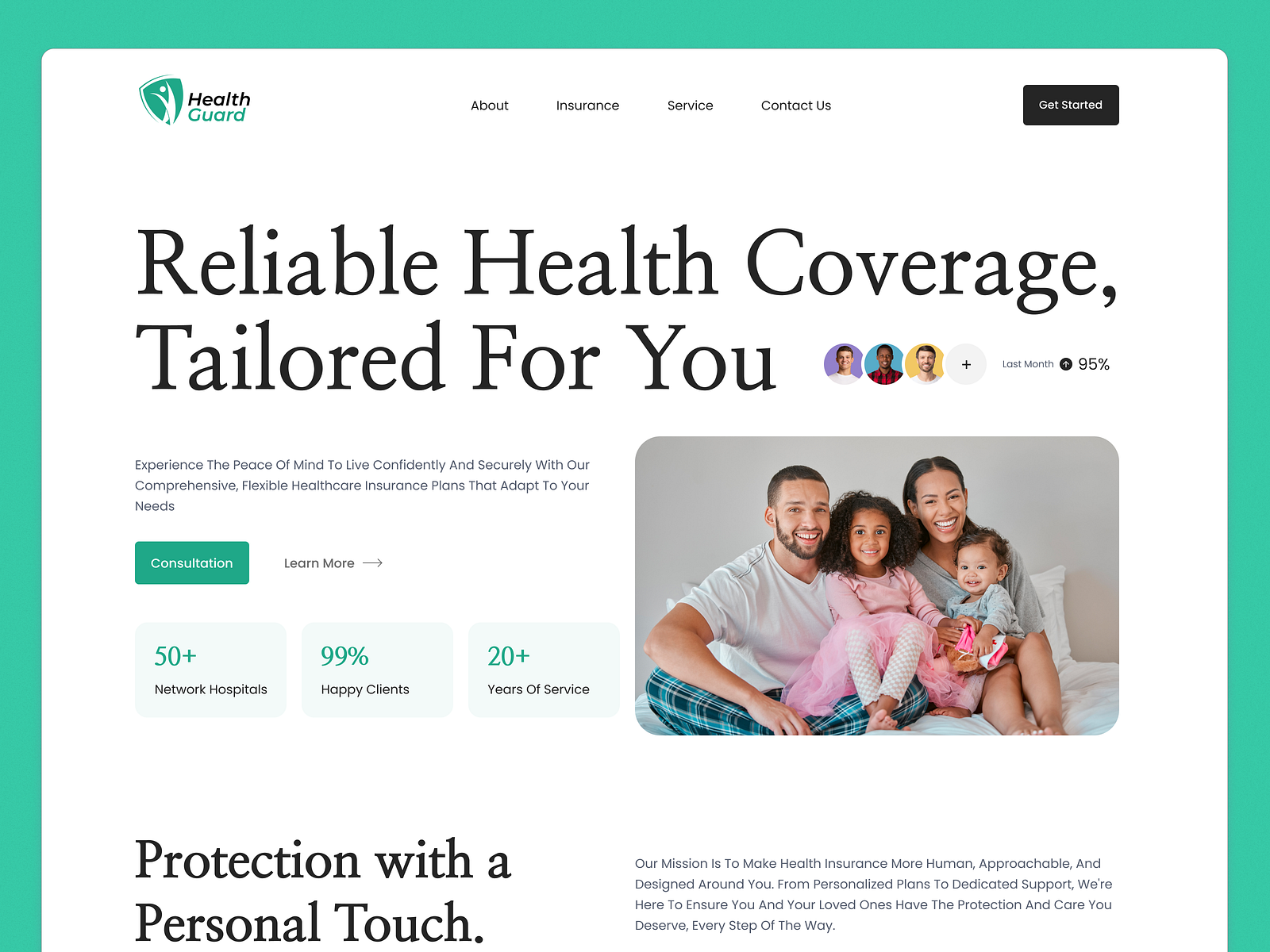 Health Insurance Landing Page by Raddito Agency on Dribbble