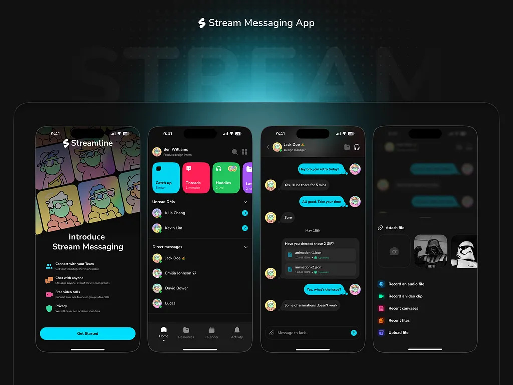 Stream Messaging Mobile App by Sadekur Rahman Siam on Dribbble