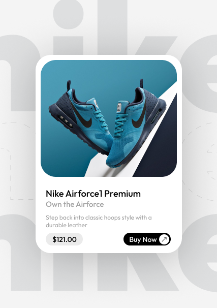 Modern Nike E-Commerce Card UI Design for Shopping App by Hashan ...