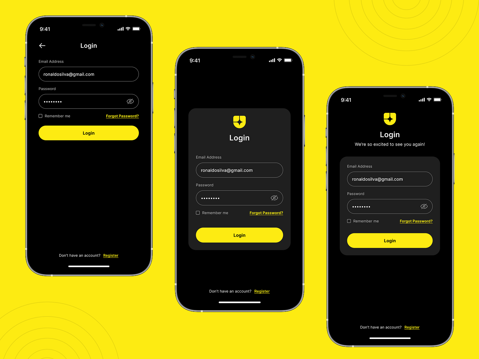 Modern Login Screen by Atif Nadeem on Dribbble