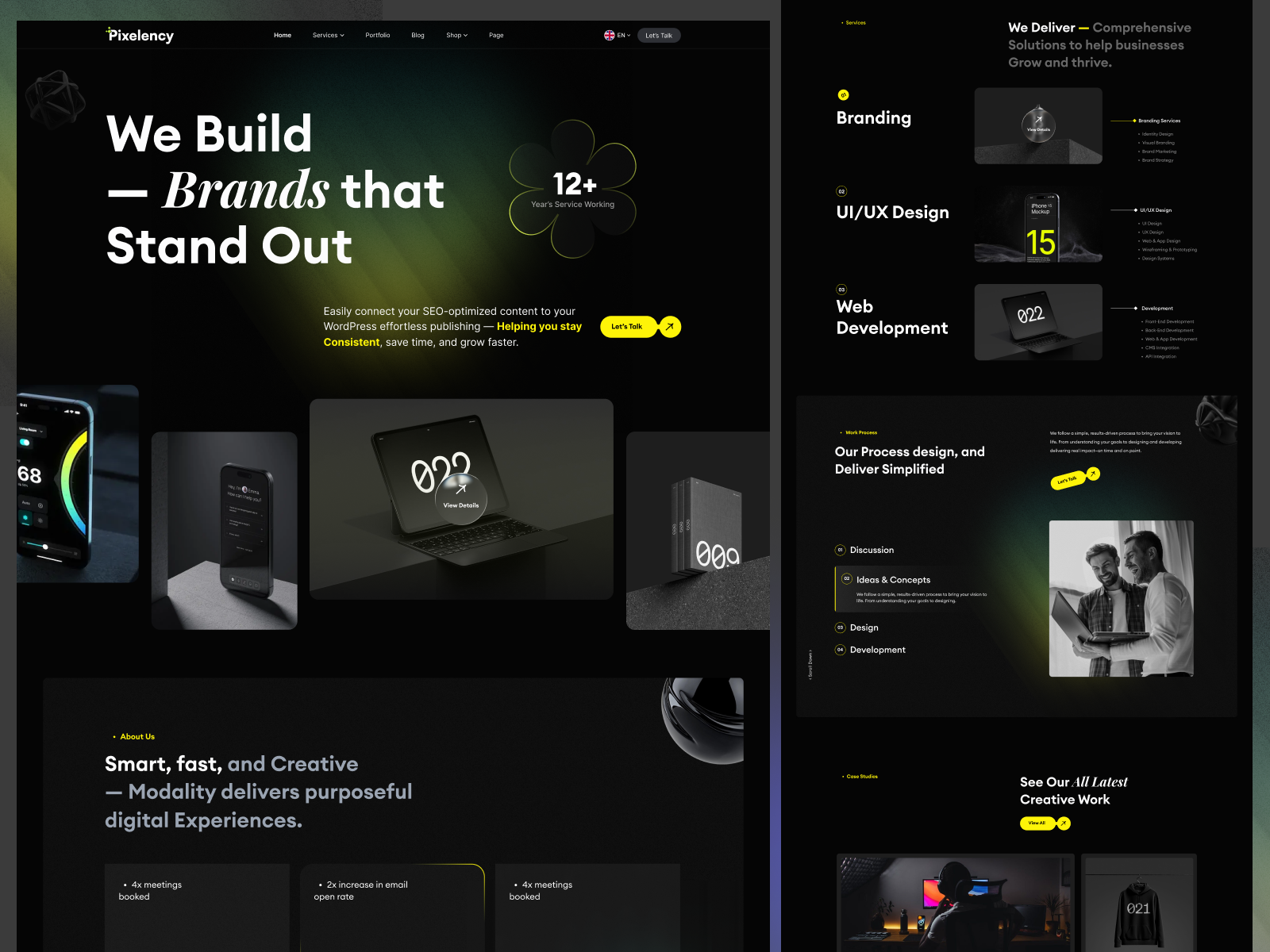 Digital Agency Website UX/UI Design |Clean & Modern Landing Page by Tasfin Hasan for ThemeTags ...