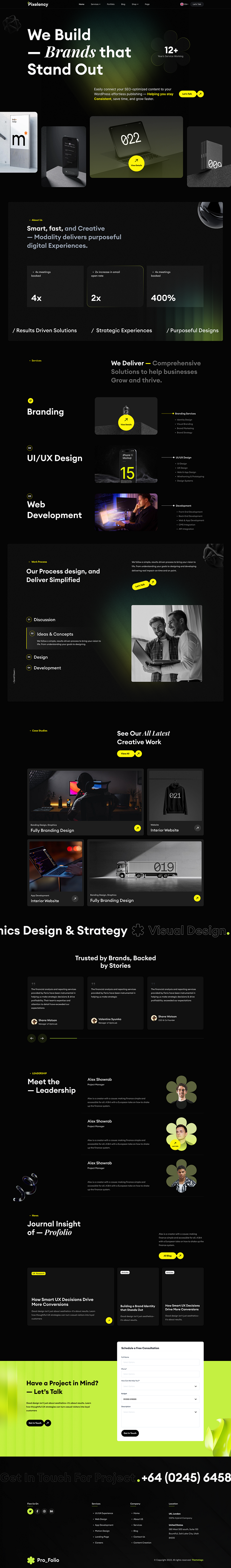 Digital Agency Website UX/UI Design |Clean & Modern Landing Page by Tasfin Hasan for ThemeTags ...