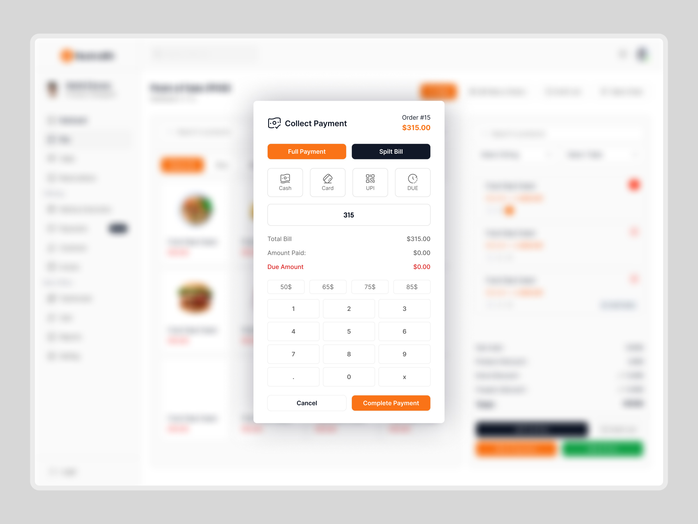 Modern POS Dashboard UI | Restaurant & Food Ordering System by Saiful ...