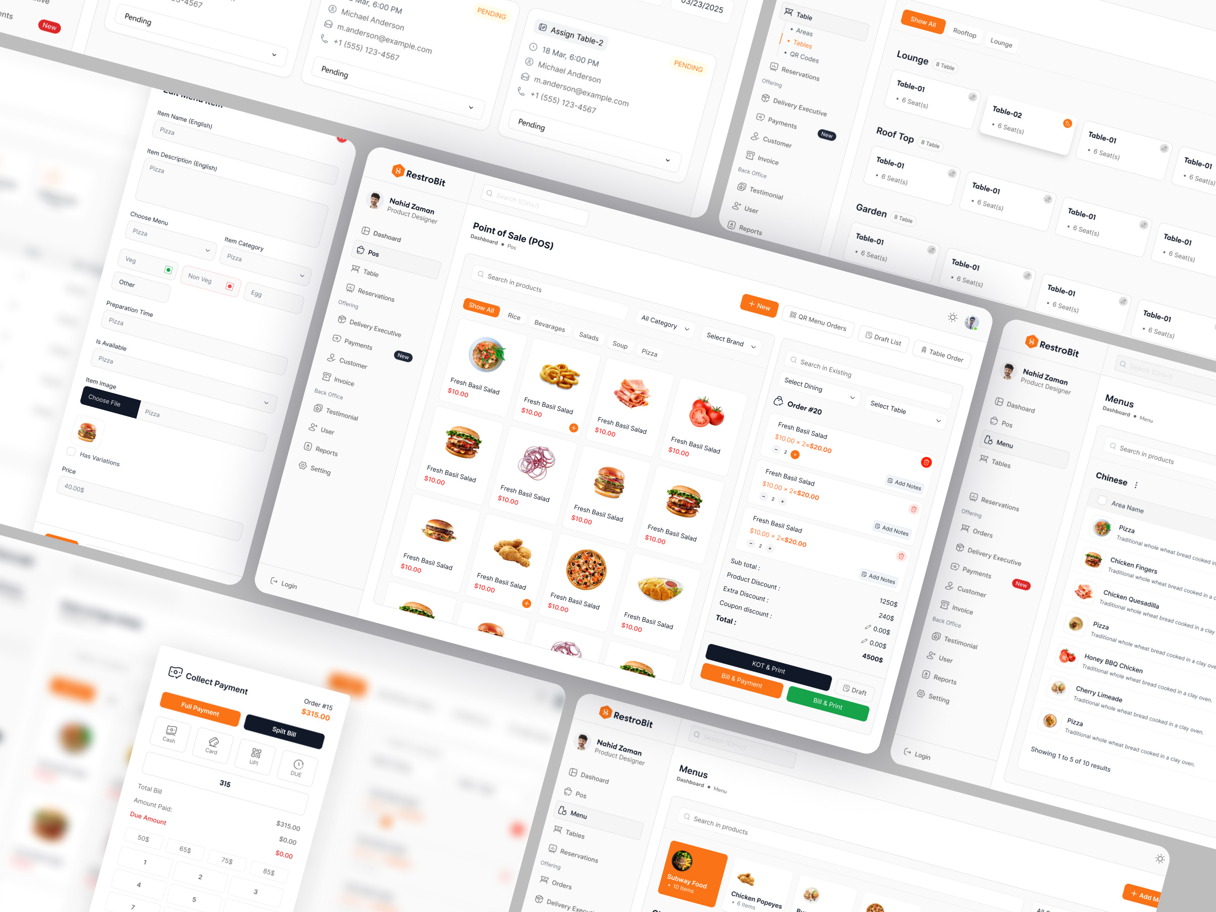 Modern POS Dashboard UI | Restaurant & Food Ordering System by Saiful ...