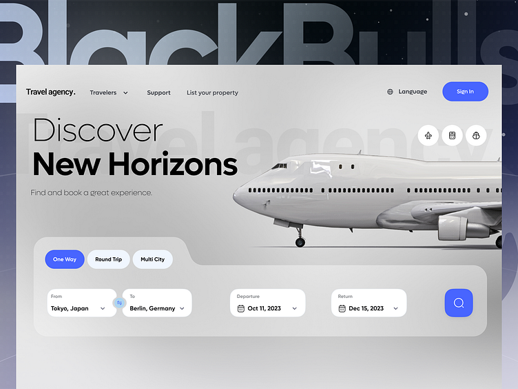 flight & hotel booking web ui design by Black Bulls on Dribbble