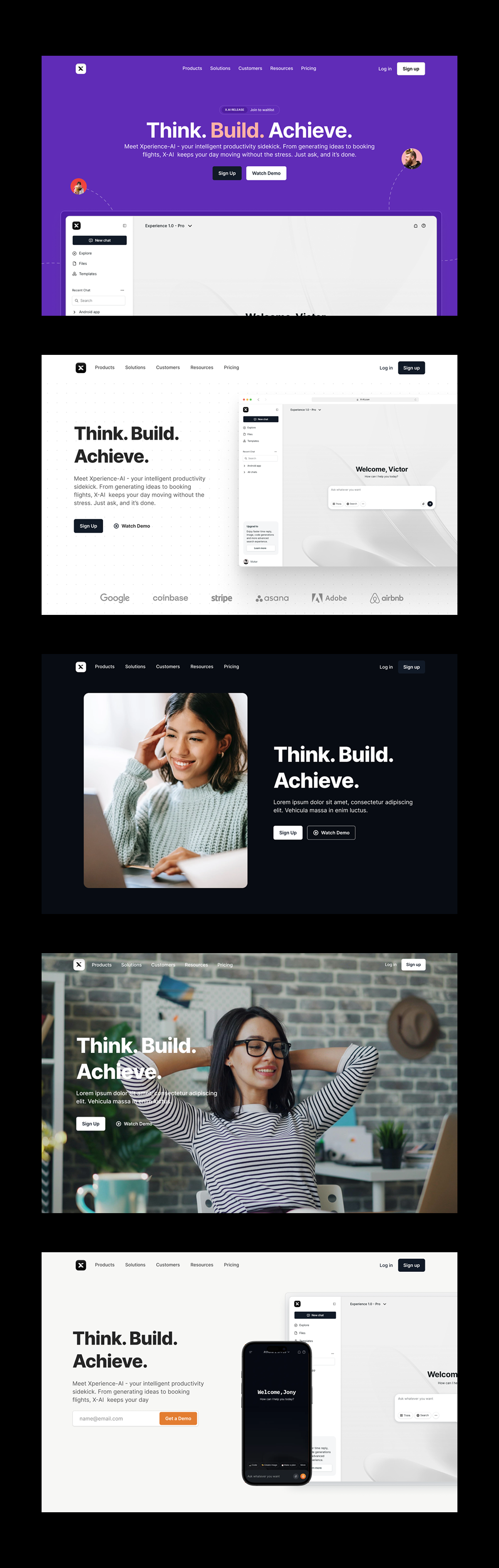 Hero section - Xperience uikit by Iftikhar for Inara Studio on Dribbble