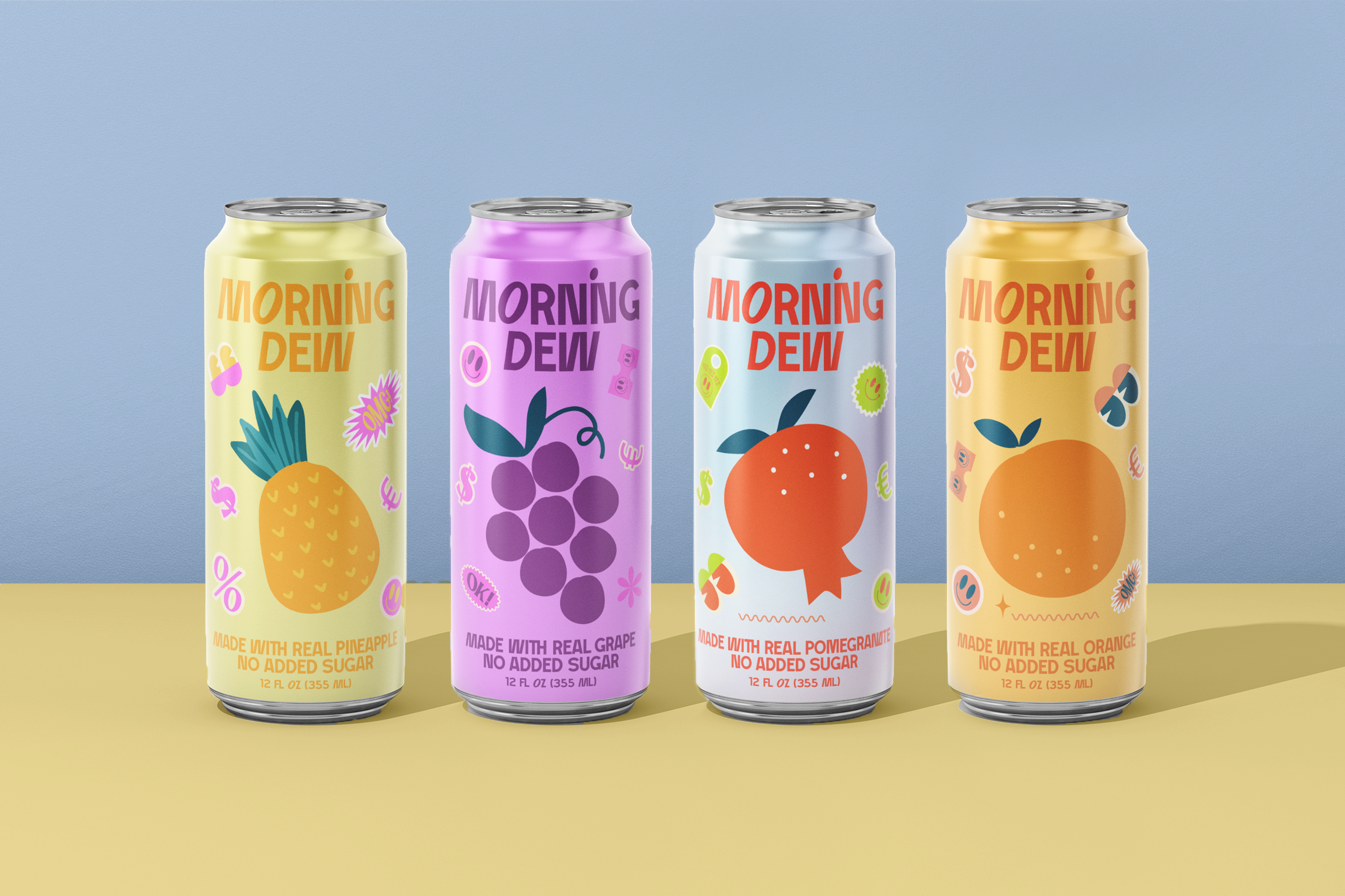 Morning Dew — Minimal Beverage Branding & Can Packaging Design by ...